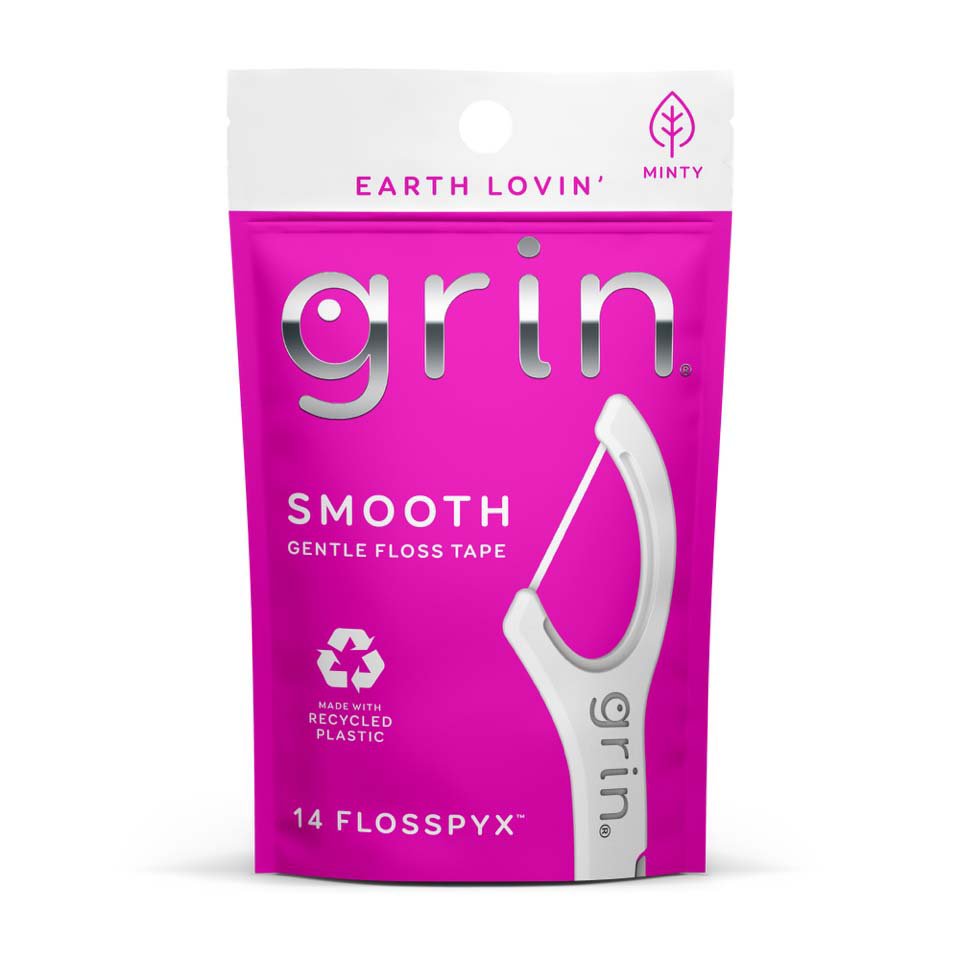 Grin Travel Pack Smooth Gentle Floss Tape Picks - Minty - Shop ...