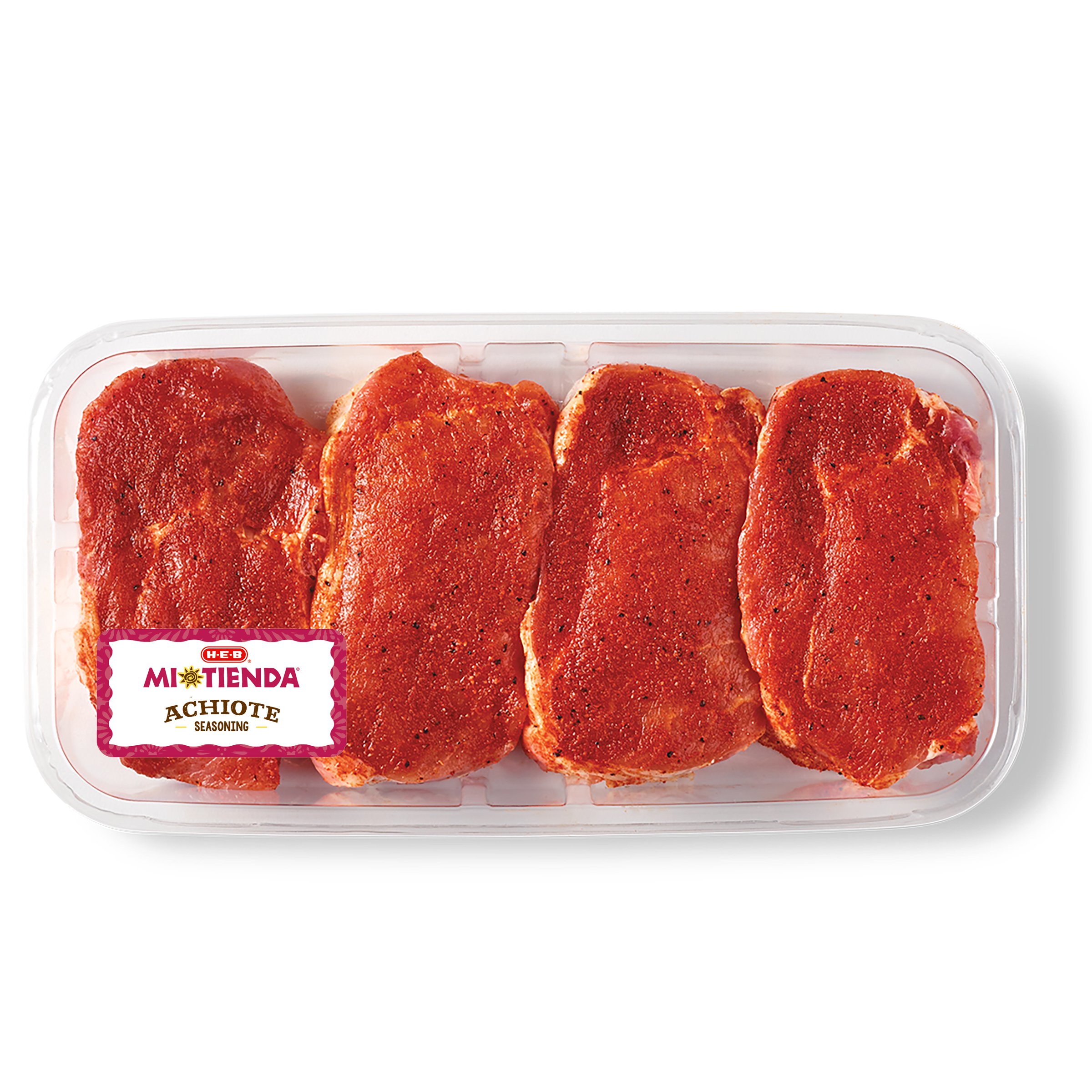 H-E-B Mi Tienda Seasoned Boneless Ribeye Pork Chops – Achiote - Shop ...