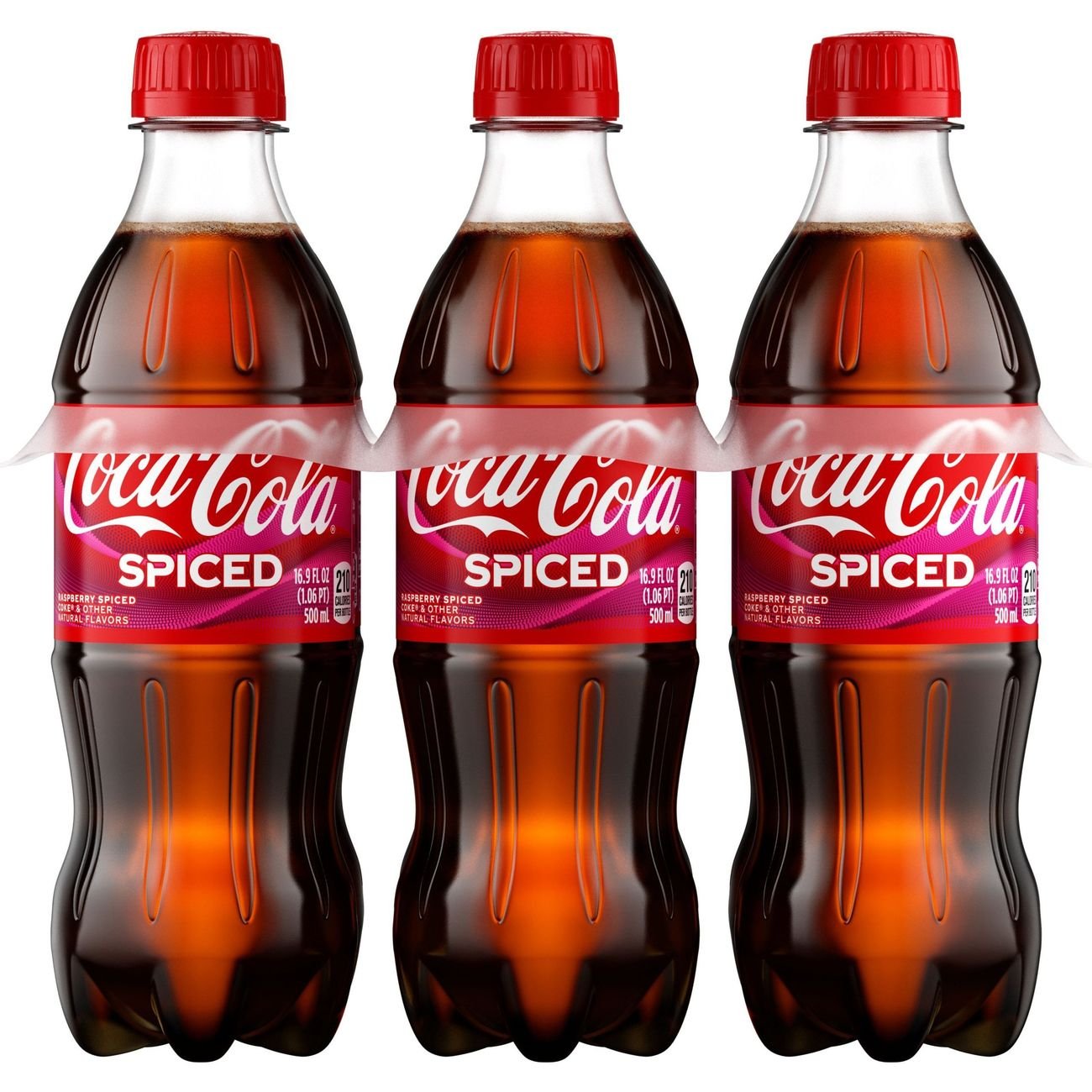 Coca-Cola Raspberry Spiced Soda Soft Drink 6 pk Bottles - Shop Soda at ...