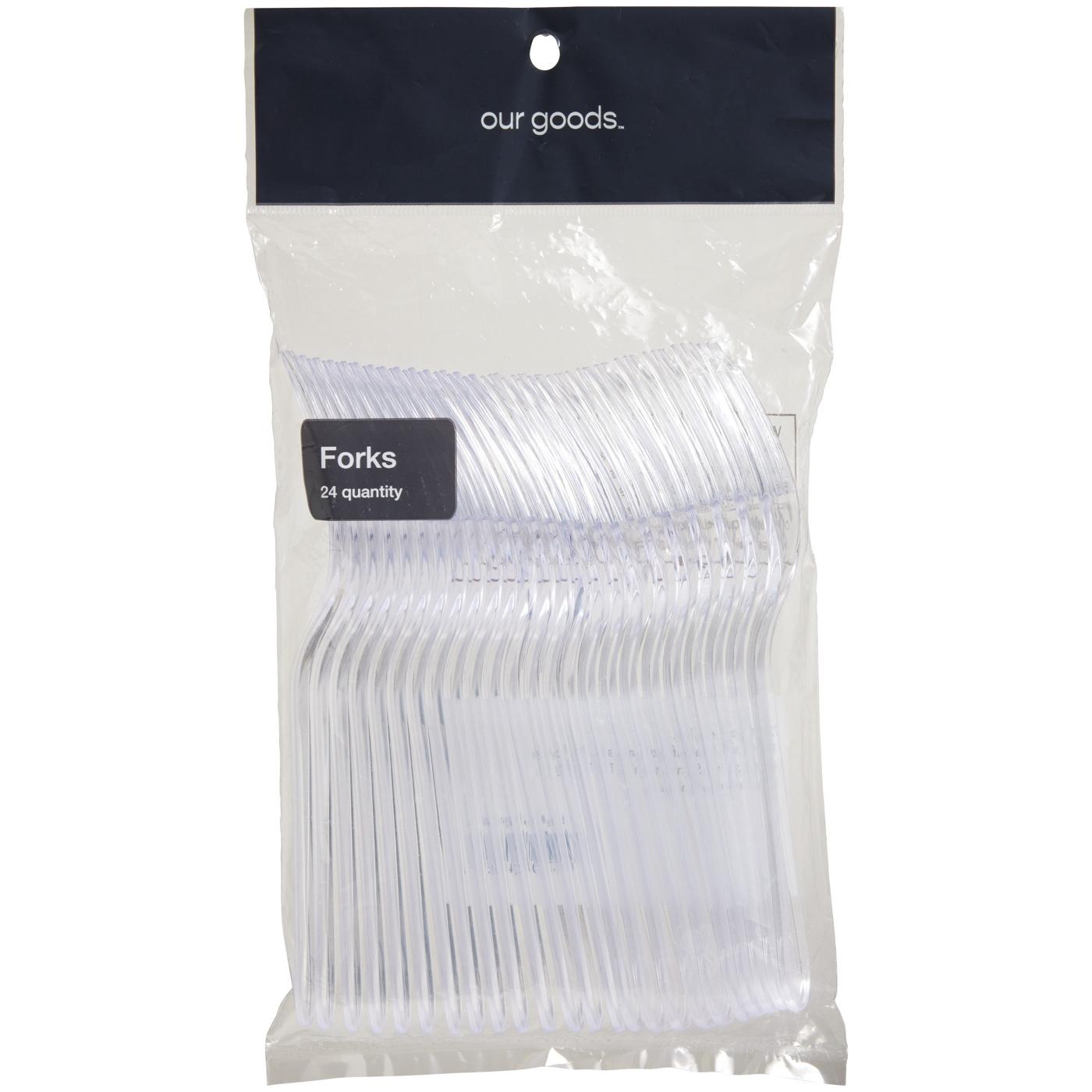 our goods Clear Plastic Forks - Shop Utensils & gadgets at H-E-B