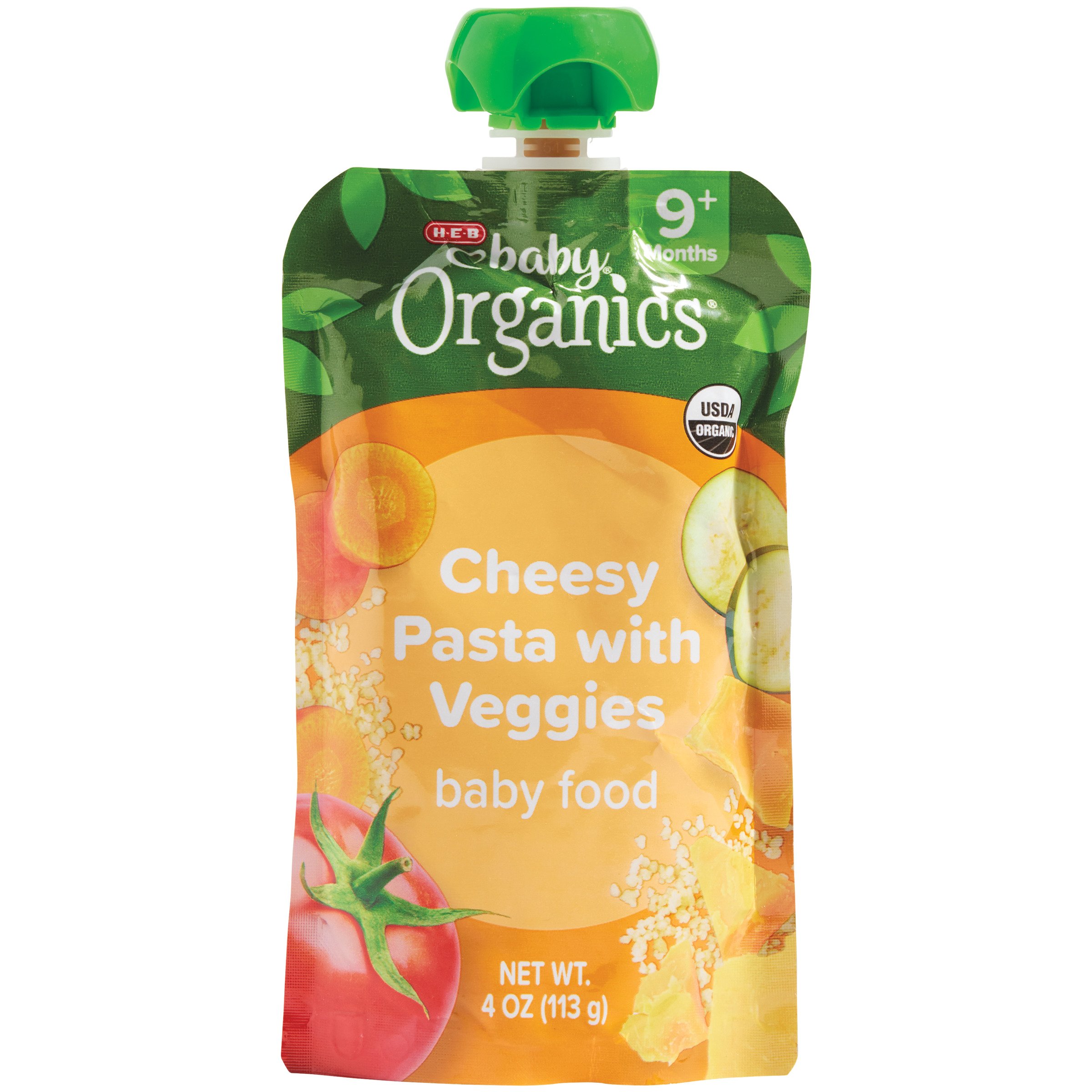 H-E-B Baby Organics Food Pouch - Cheesy Pasta With Veggies - Shop Baby ...