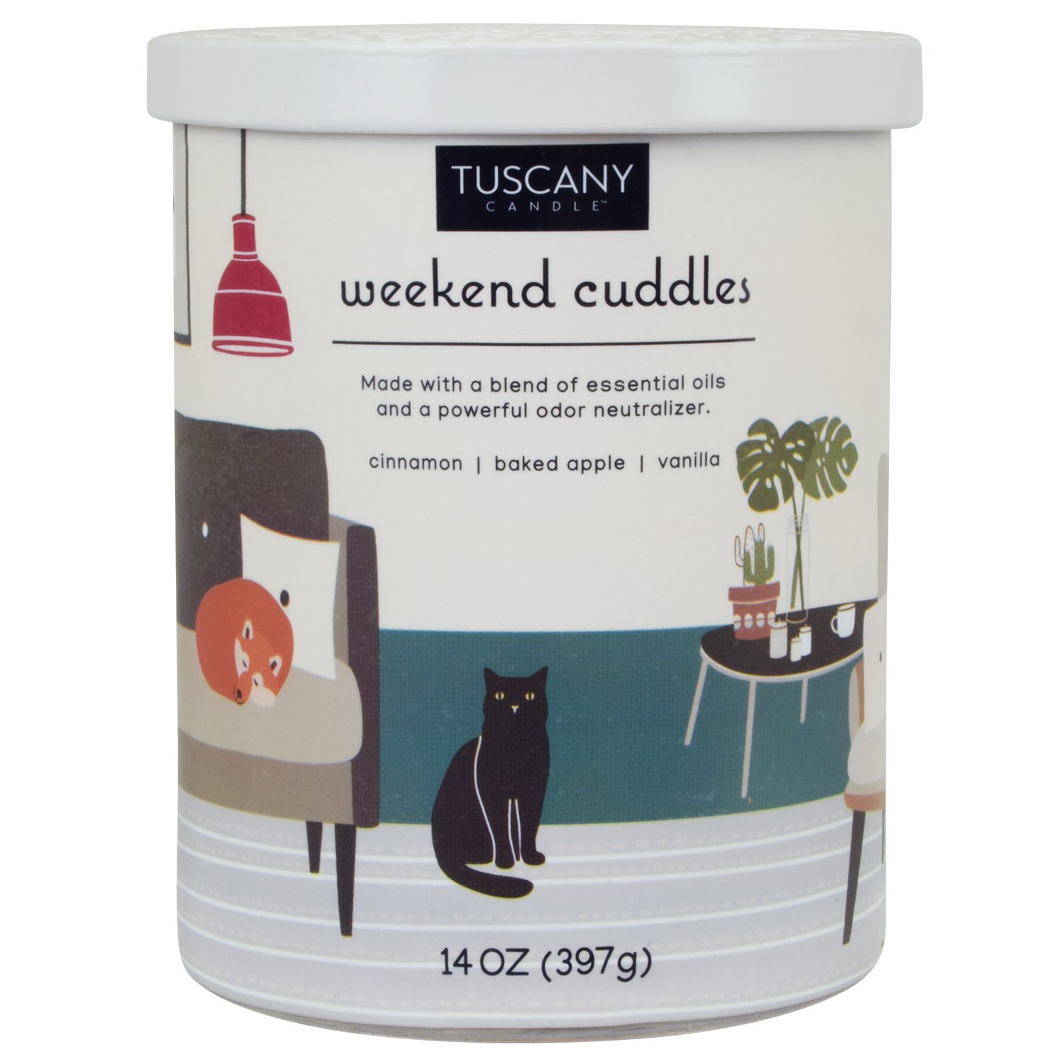 Tuscany Candle Weekend Cuddles Pet Odor Eliminator Candle - Cinnamon ...