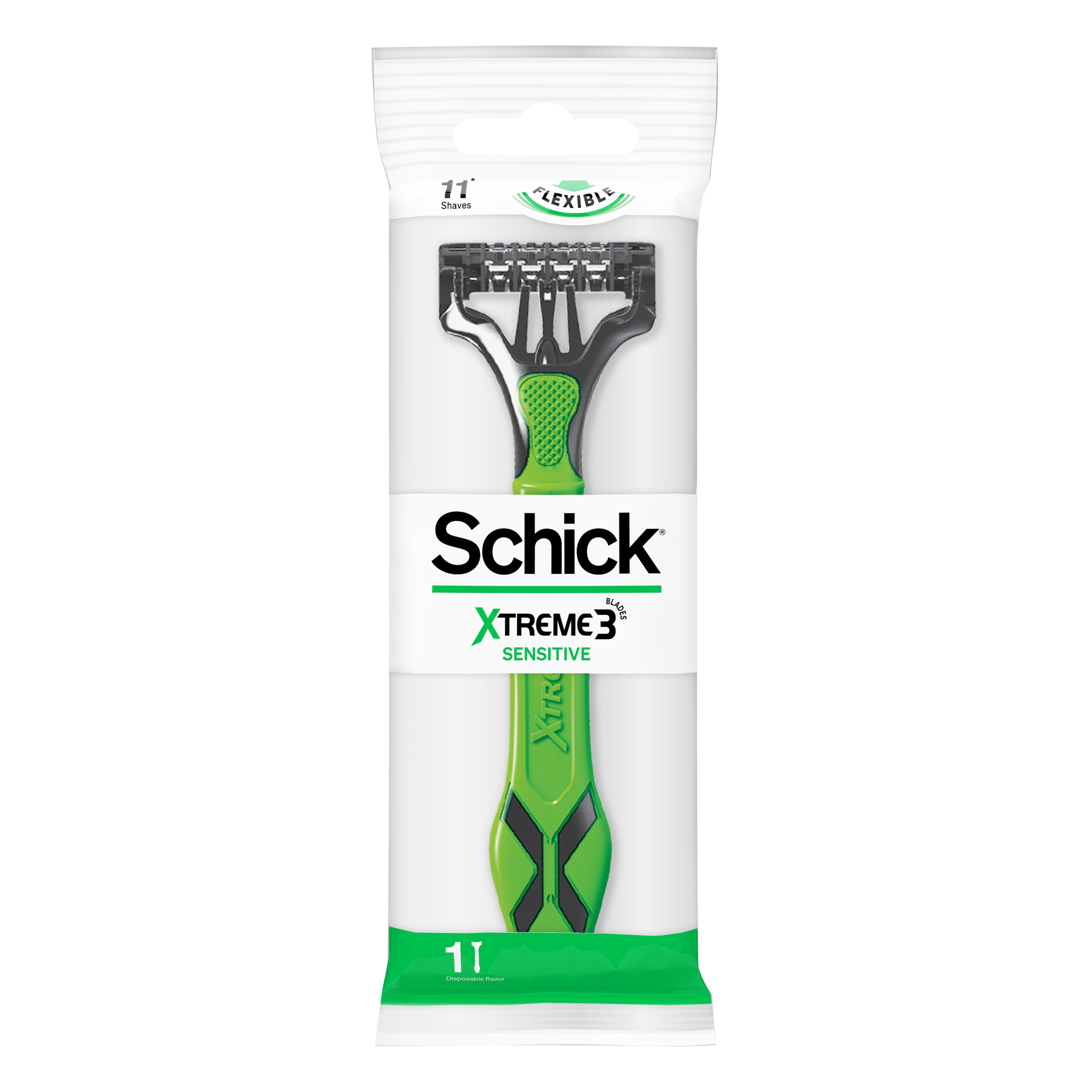 Schick Travel Size Xtreme 3 Blade Sensitive Disposable Razor - Shop ...
