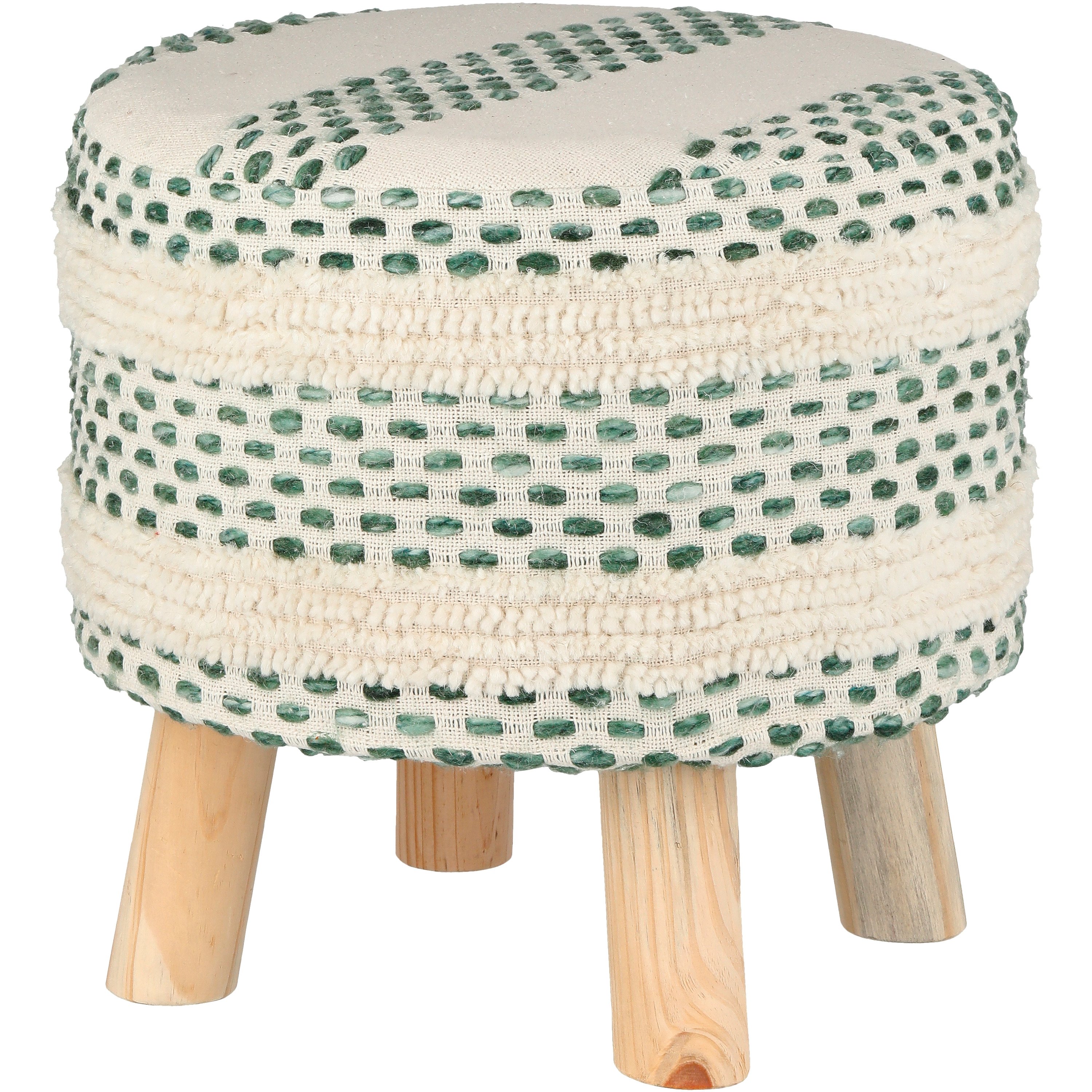 Haven + Key Green Dash Footed Stool - Shop Seasonal decor at H-E-B