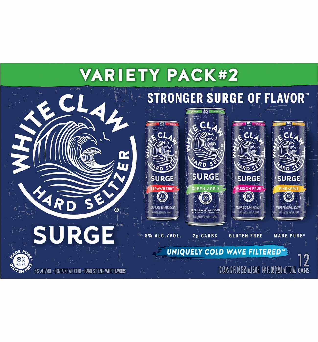 White Claw Surge Variety Pack 2 12pk Cans - Shop Malt beverages ...