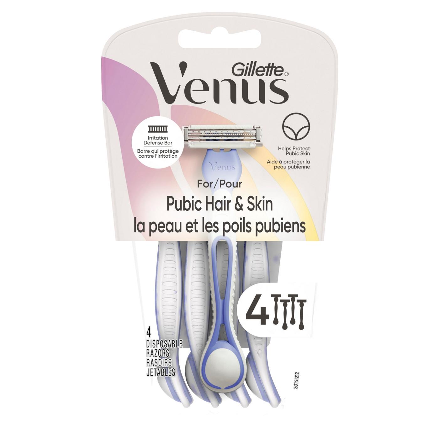 Gillette Venus For Pubic Hair & Skin Disposable Razors - Shop Razors ...
