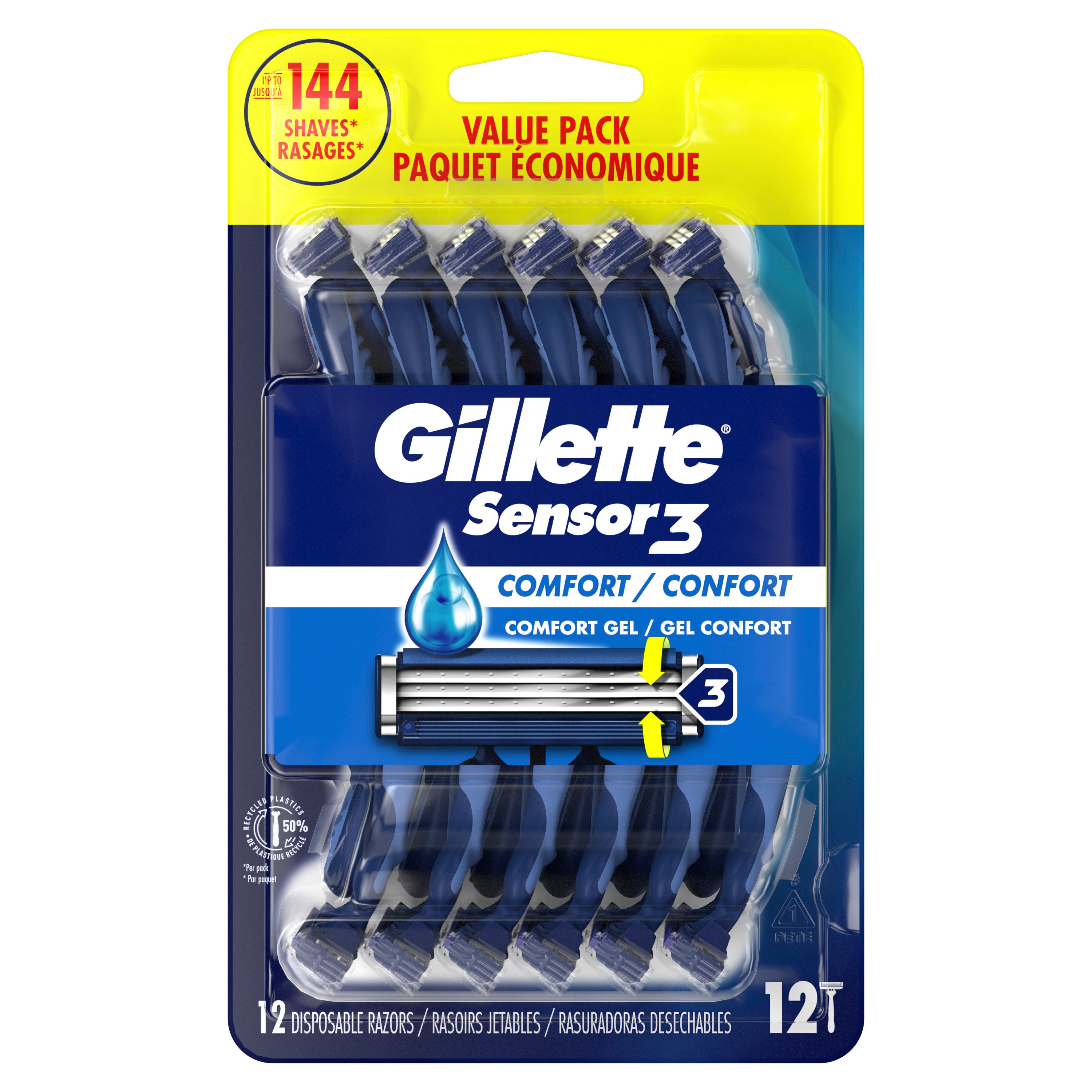 Gillette Sensor 3 Comfort Disposable Razors - Shop Razors & blades at H-E-B