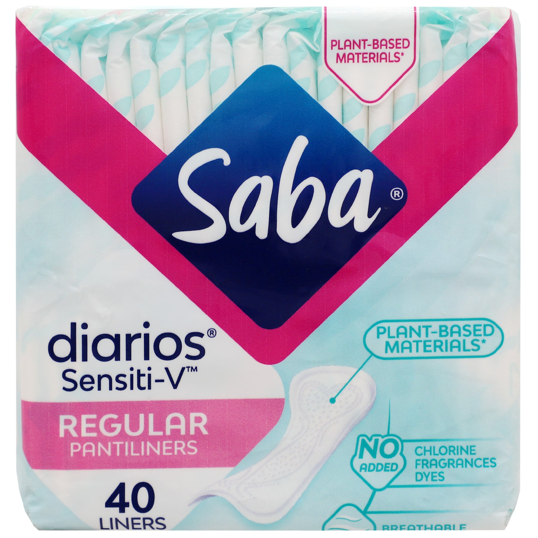 Saba Sensiti-V Pantiliners - Regular - Shop Pads & liners at H-E-B