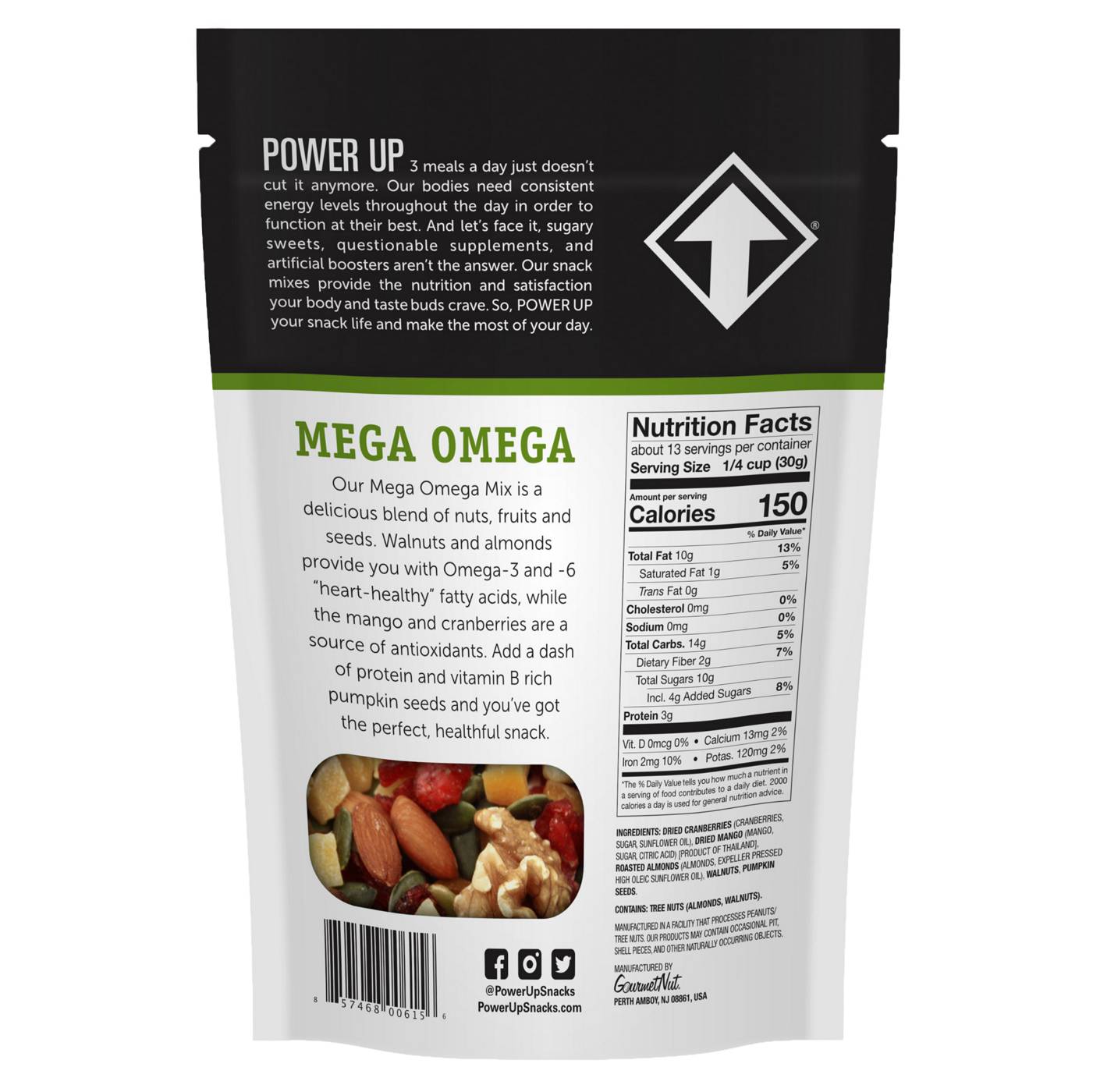 Gourmet Nut Power Up Mega Omega Trail Mix - Shop Trail mix at H-E-B