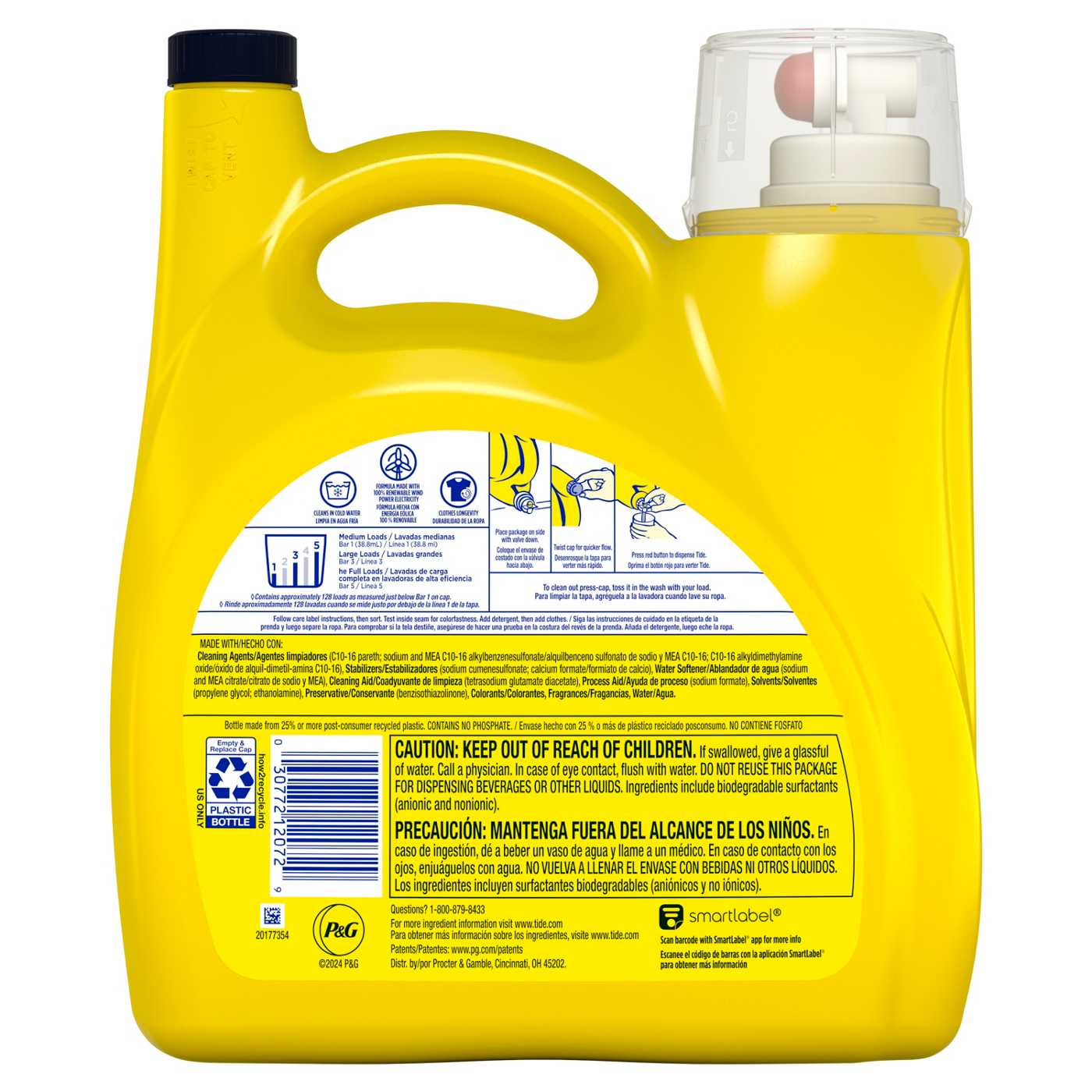 Tide Simply All In One Daybreak Fresh Liquid Laundry Detergent 128 ...