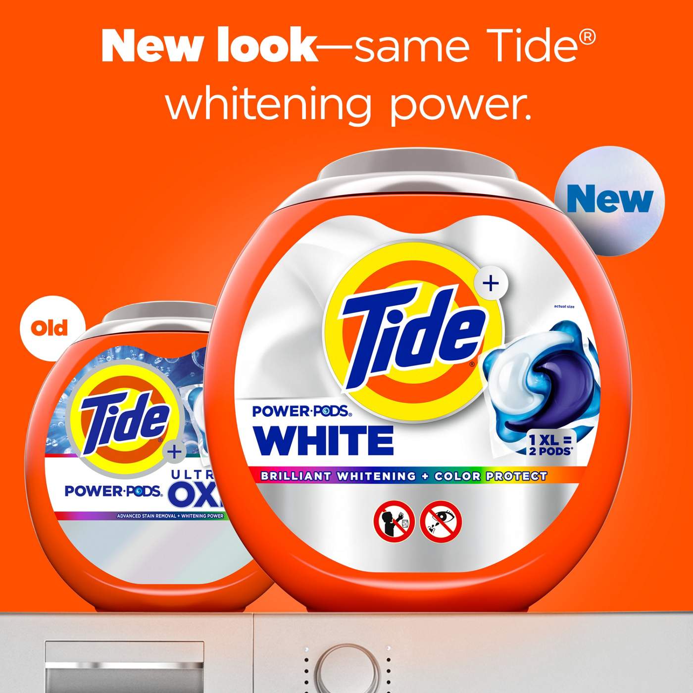 Tide Power PODS White Laundry Detergent Pacs, Brilliant Whitening ...