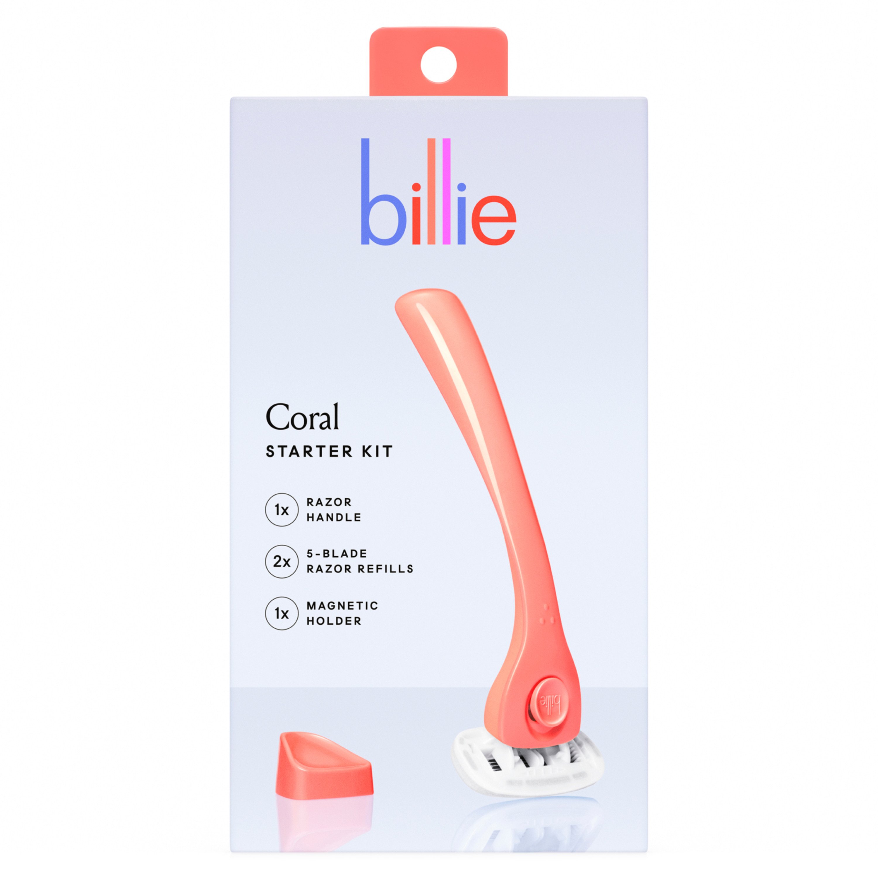 Billie Women's Razor Starter Kit + 2 Blade Refills - Coral - Shop ...