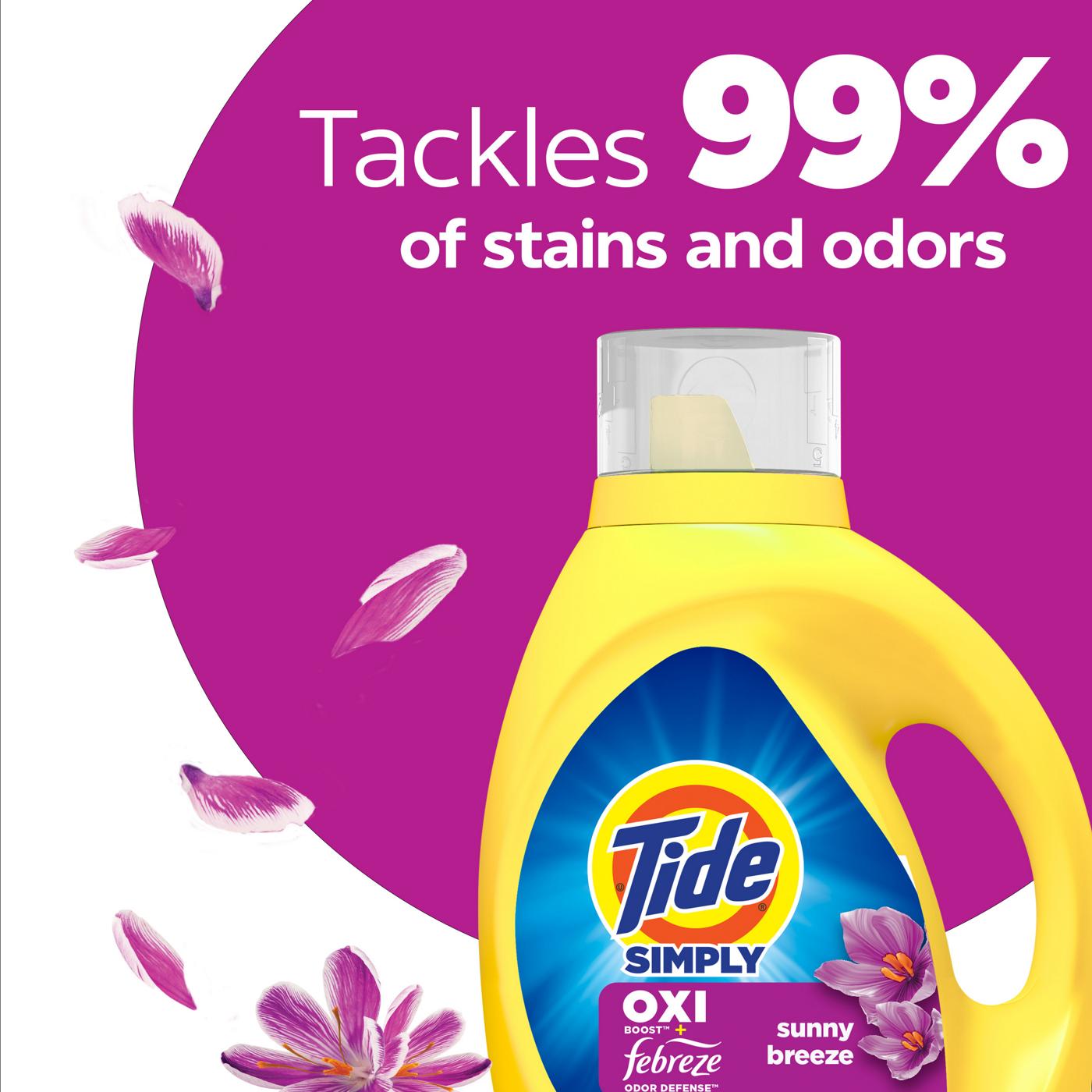 Tide Simply Oxi Boost + Febreze Odor Defense, 22 Loads, Febreze Sunny ...