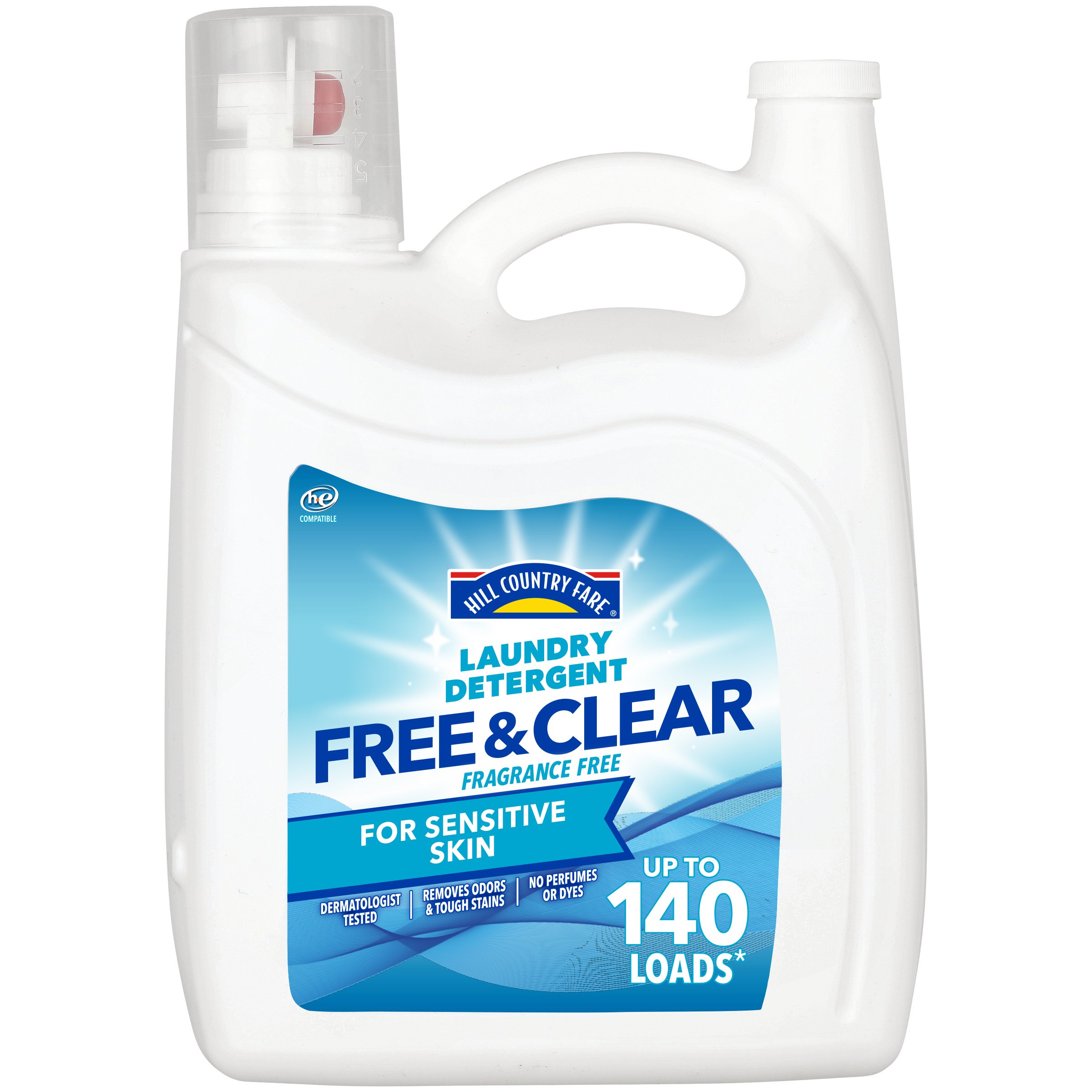 Hill Country Fare Free & Clear HE Liquid Laundry Detergent, 140 Loads ...