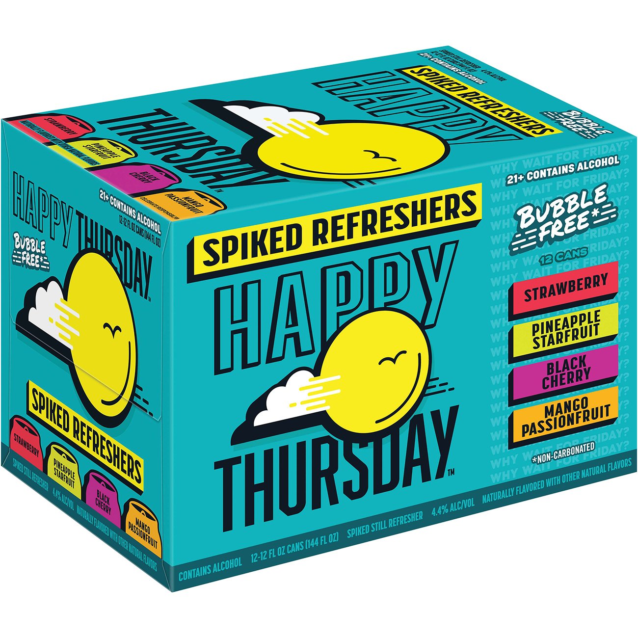 Happy Thursday Spiked Refreshers Variety Pack 12 pk Slim Cans - Shop ...