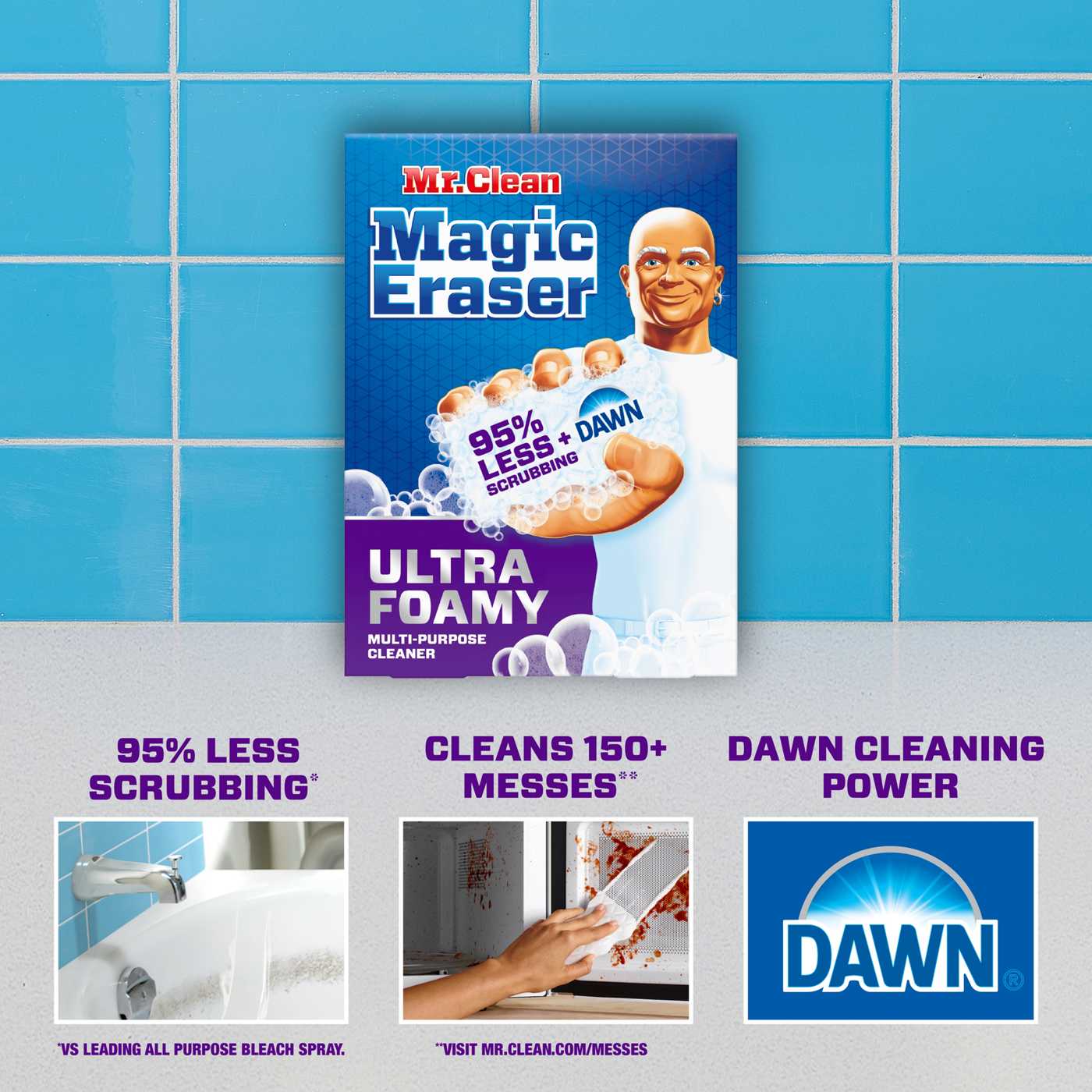 Mr. Clean Magic Eraser Ultra Foamy Multi-Purpose Cleaner Pads - Dawn ...