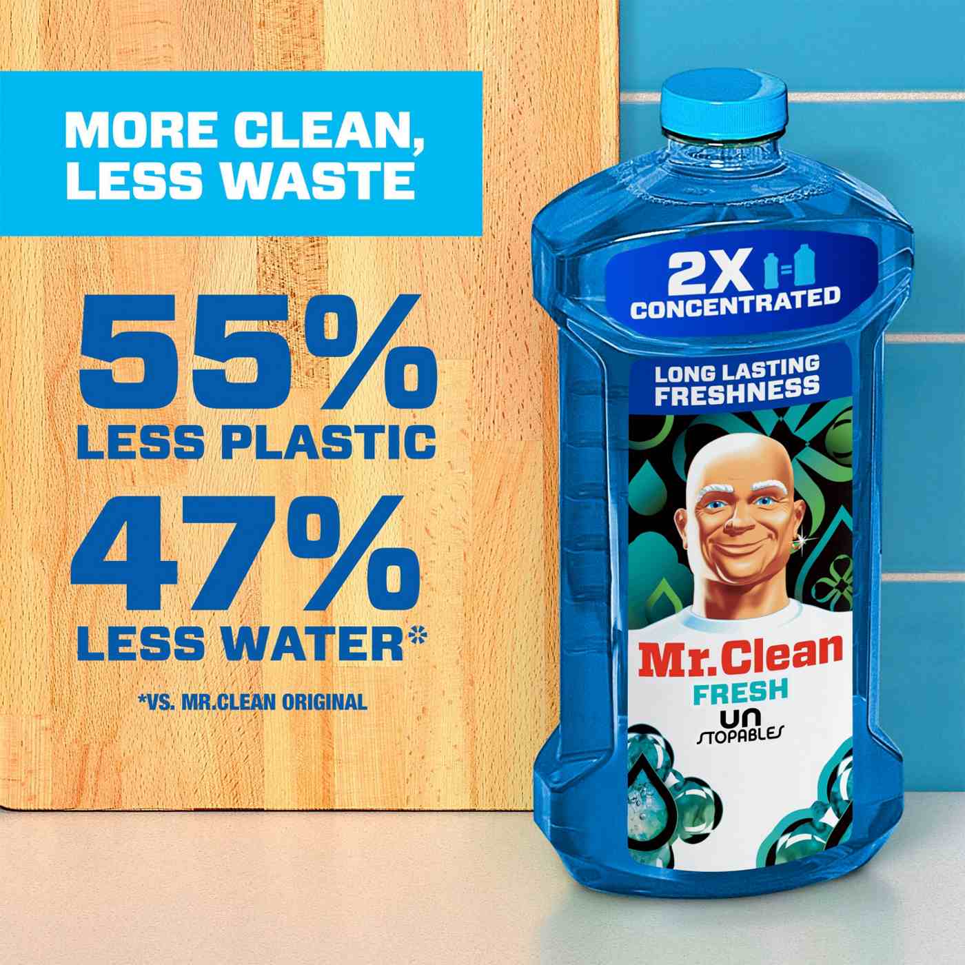 Mr. Clean 2X Concentrated Multi Surface Cleaner with Unstopables All ...