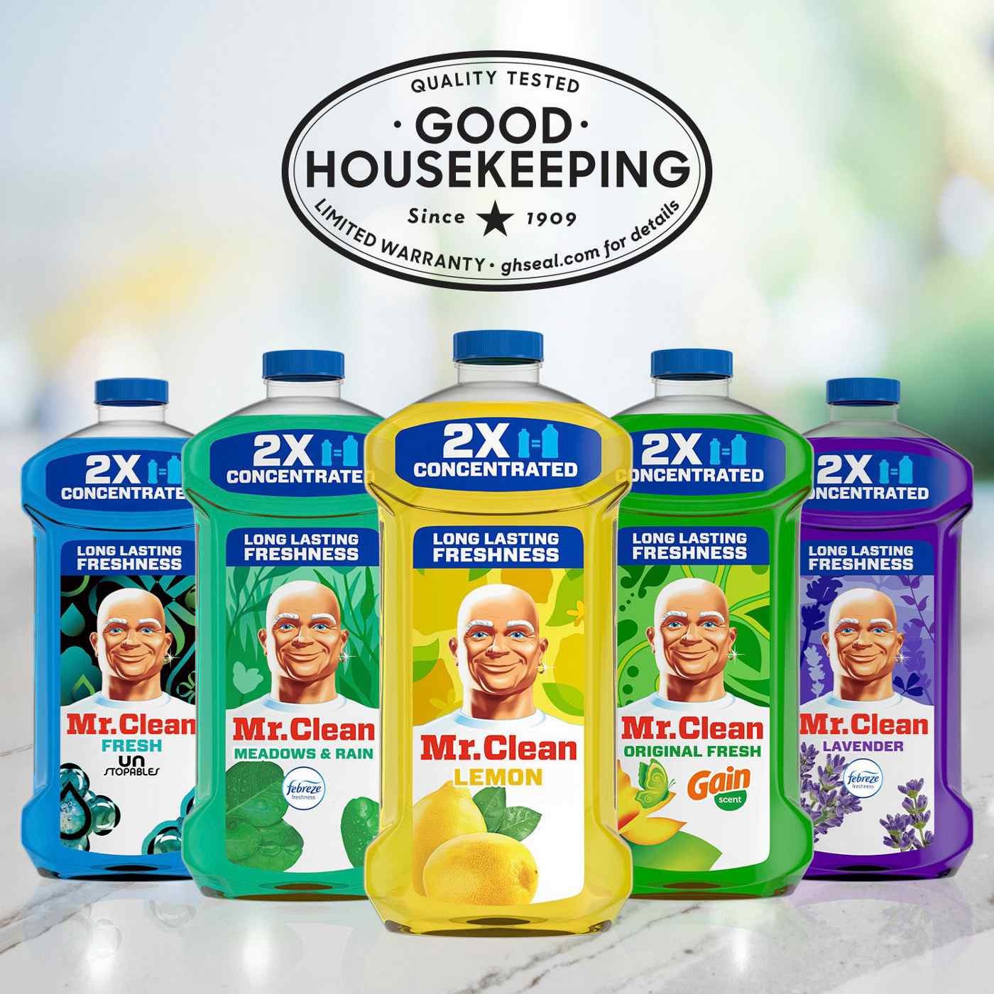 Mr. Clean 2X Concentrated Multi Surface Cleaner with Unstopables All ...