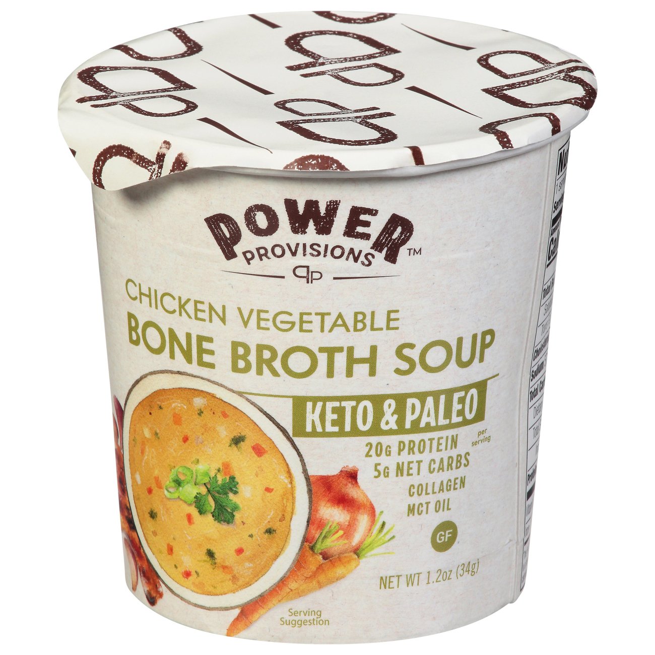 Power Provisions Chicken Vegetable Bone Broth Soup Cup - Shop Soups ...