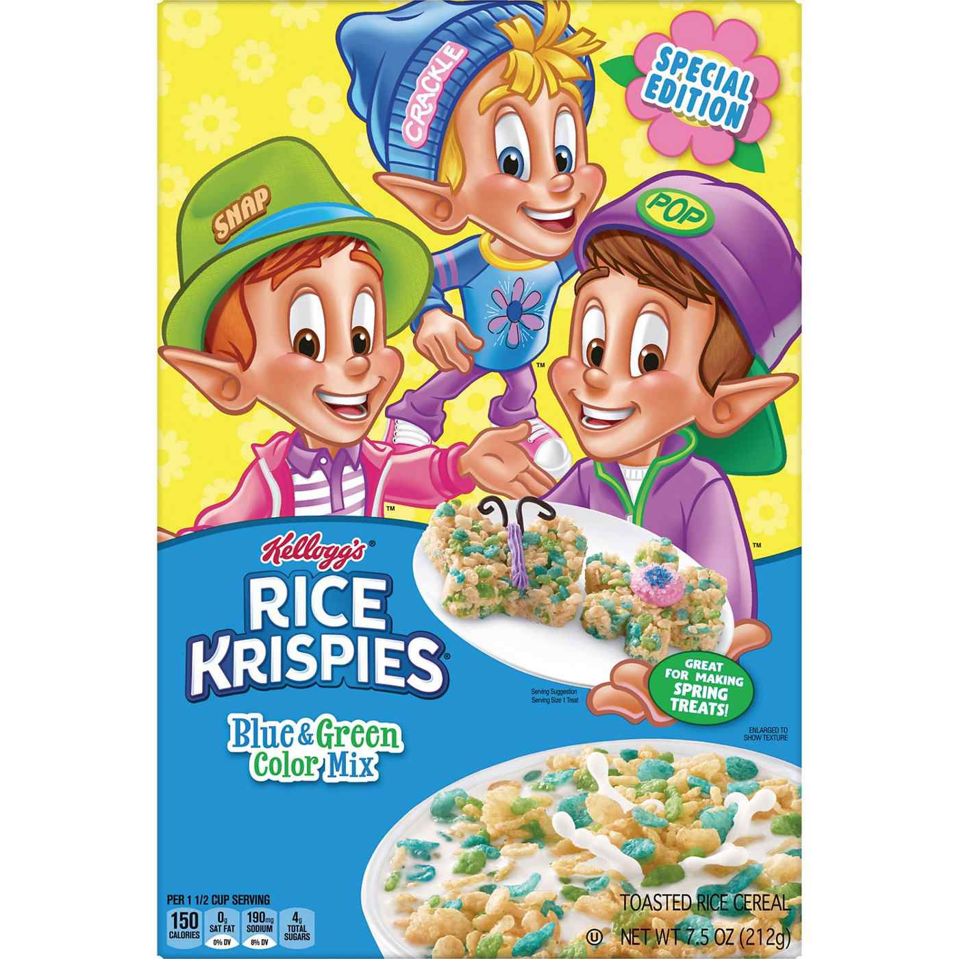 Kellogg's Rice Krispies Blue & Green Color Mix Cereal - Shop Cereal at ...