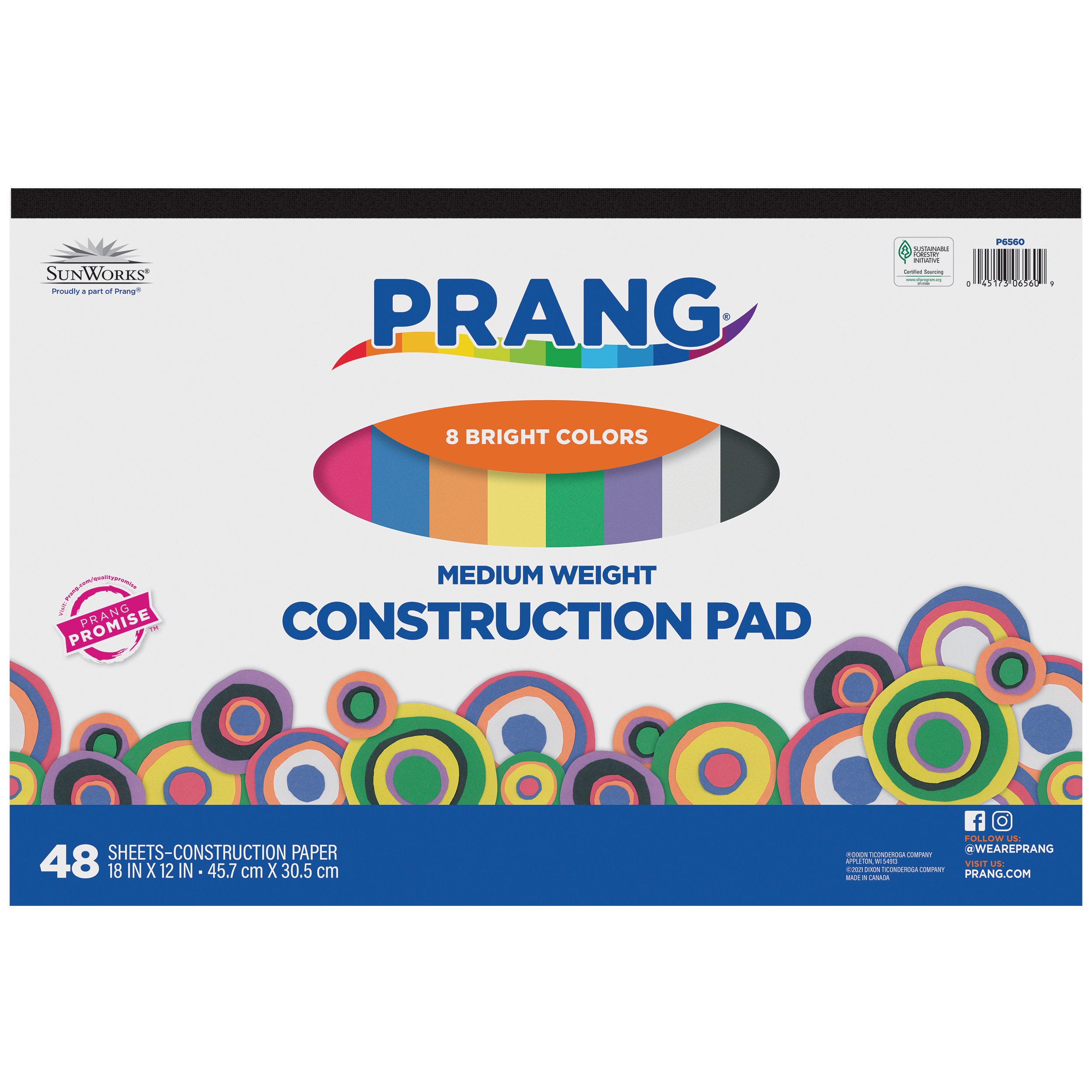 Prang Construction Paper Pad - 8 Bright Colors - Shop Construction ...