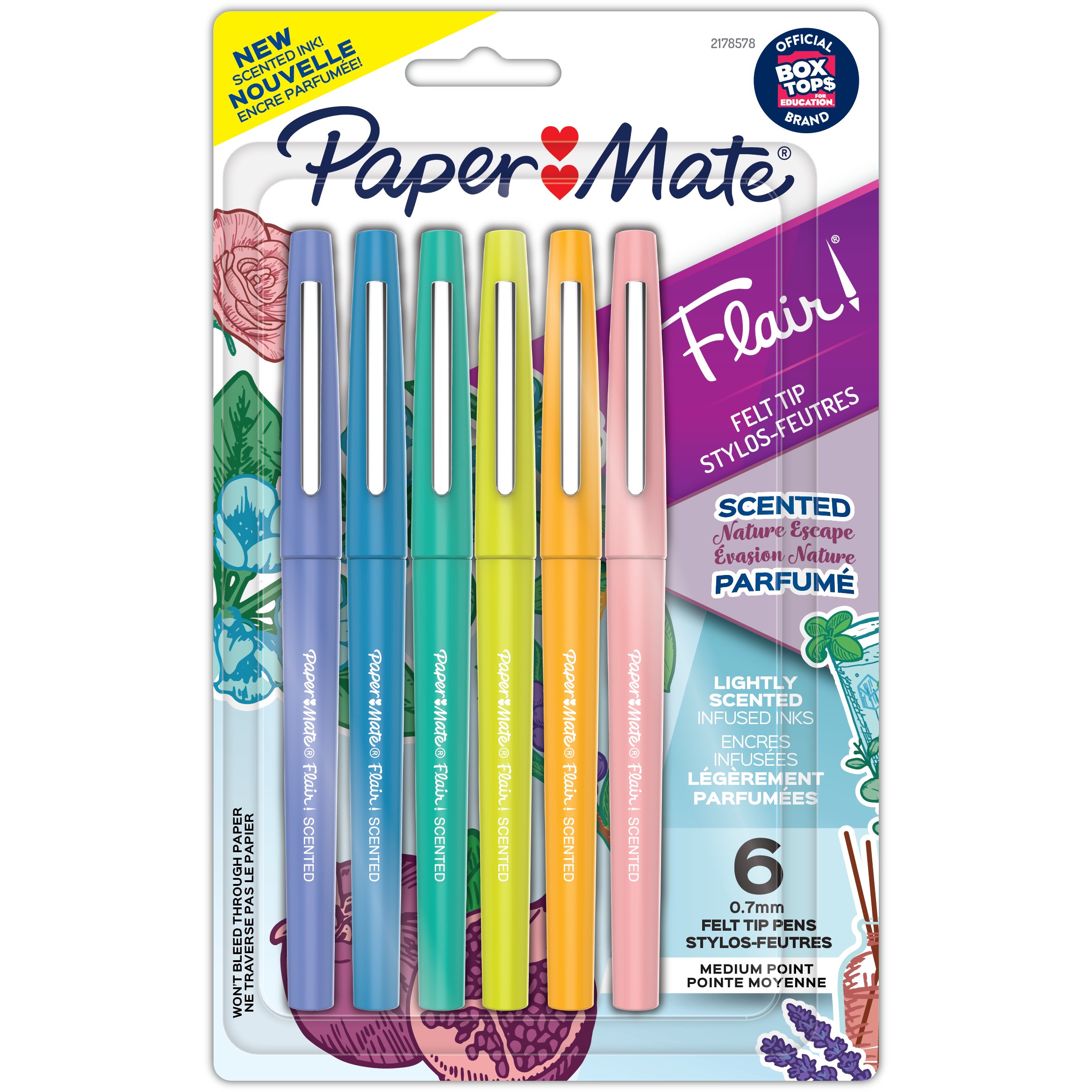 Paper Mate Flair Nature Escape Scented 0.7mm Felt Tip Pens - Assorted ...