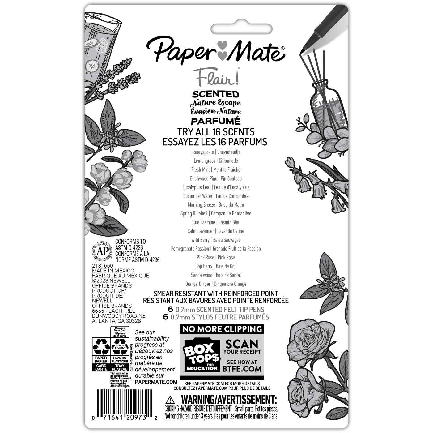Paper Mate Flair Nature Escape Scented 0.7mm Felt Tip Pens - Assorted ...