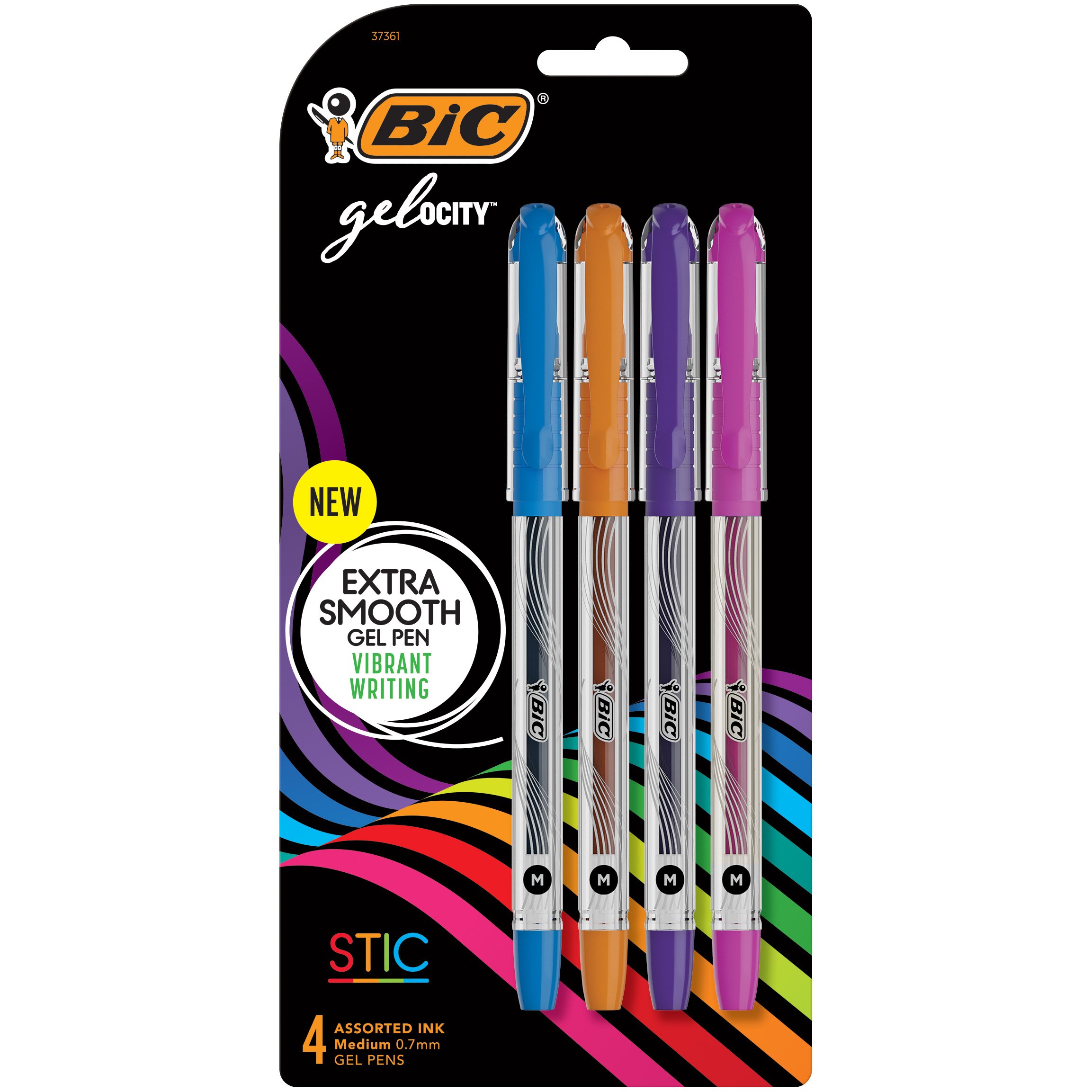 BIC Gel-ocity Stic 0.7mm Fashion Gel Pens - Assorted Ink - Shop Pens at ...