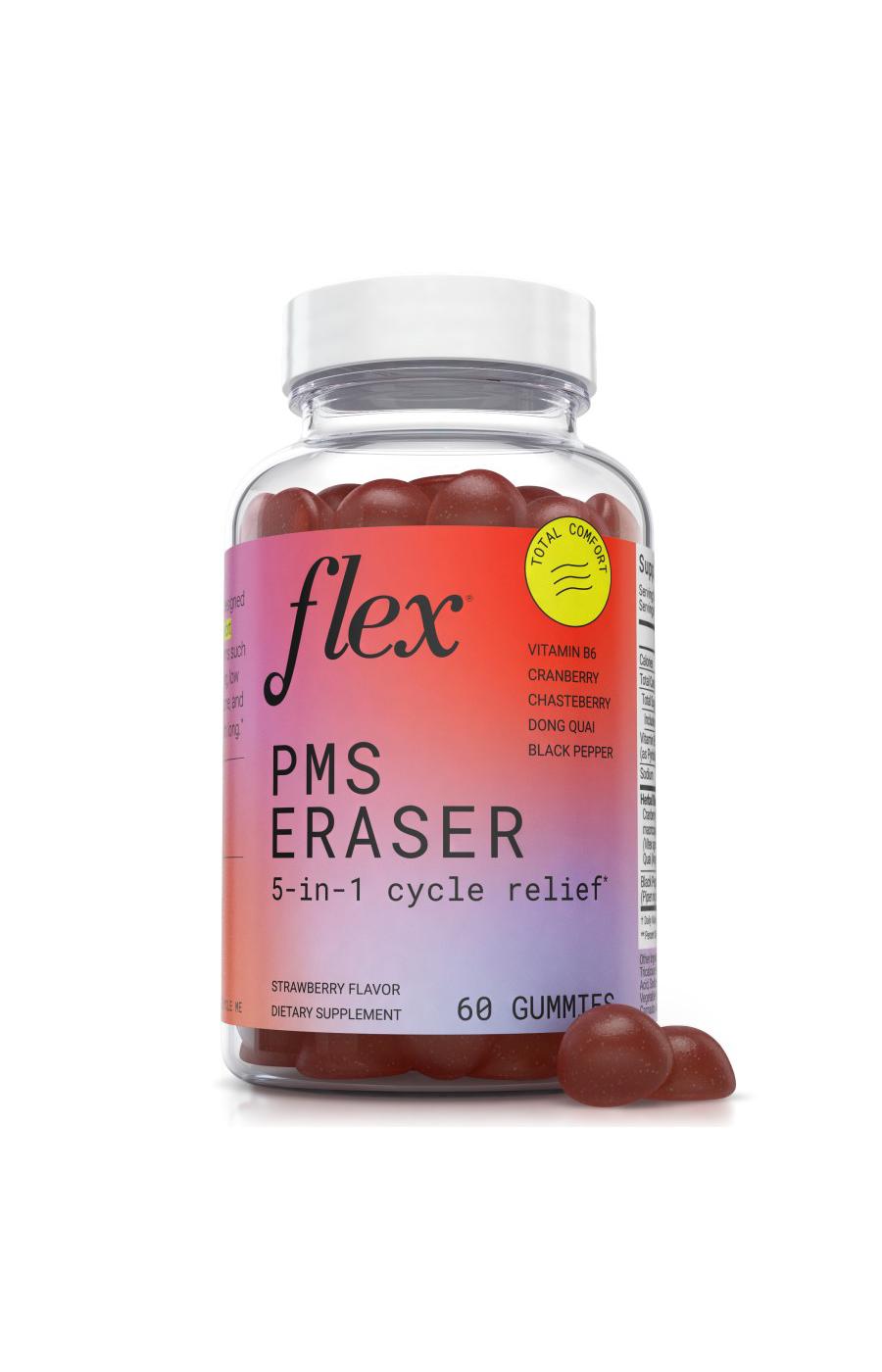 Flex PMS Eraser 5-in-1 Cycle Relief Gummies - Strawberry - Shop Wipes ...