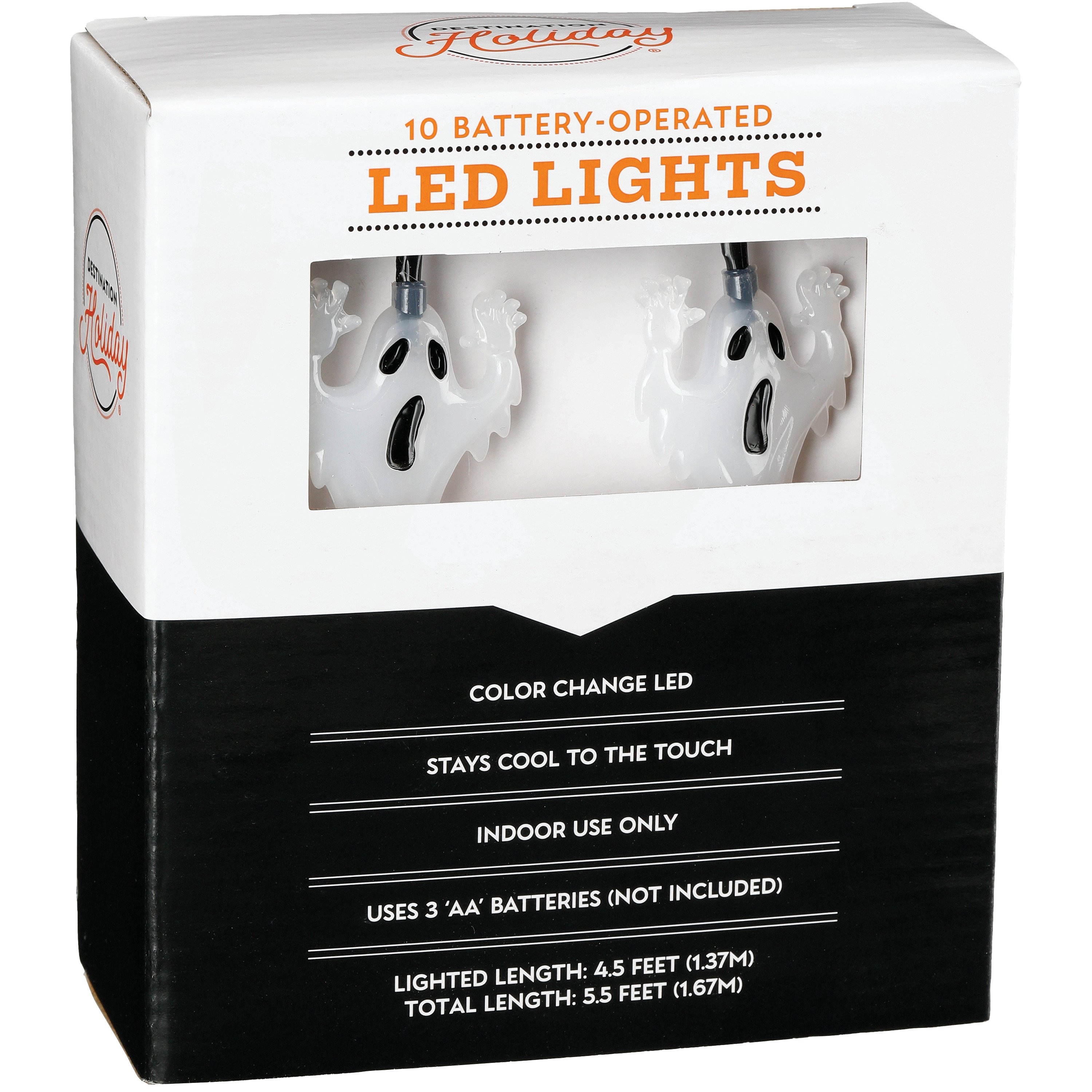 Destination Holiday Halloween LED Ghost String Lights, 10 ct - Shop ...