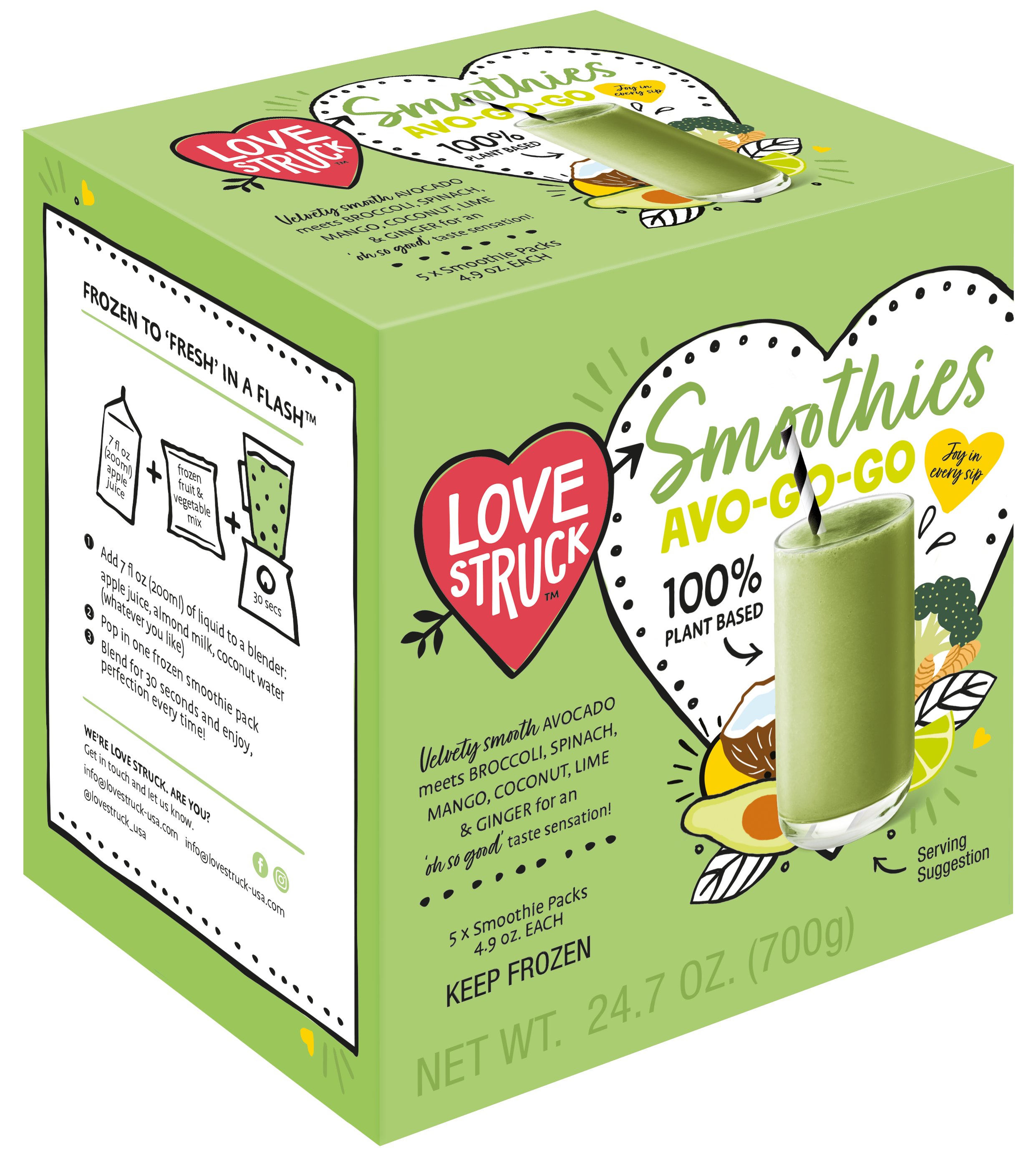 Love Struck Avo-Go-Go Smoothies , 5 ct | Central Market - Really Into Food