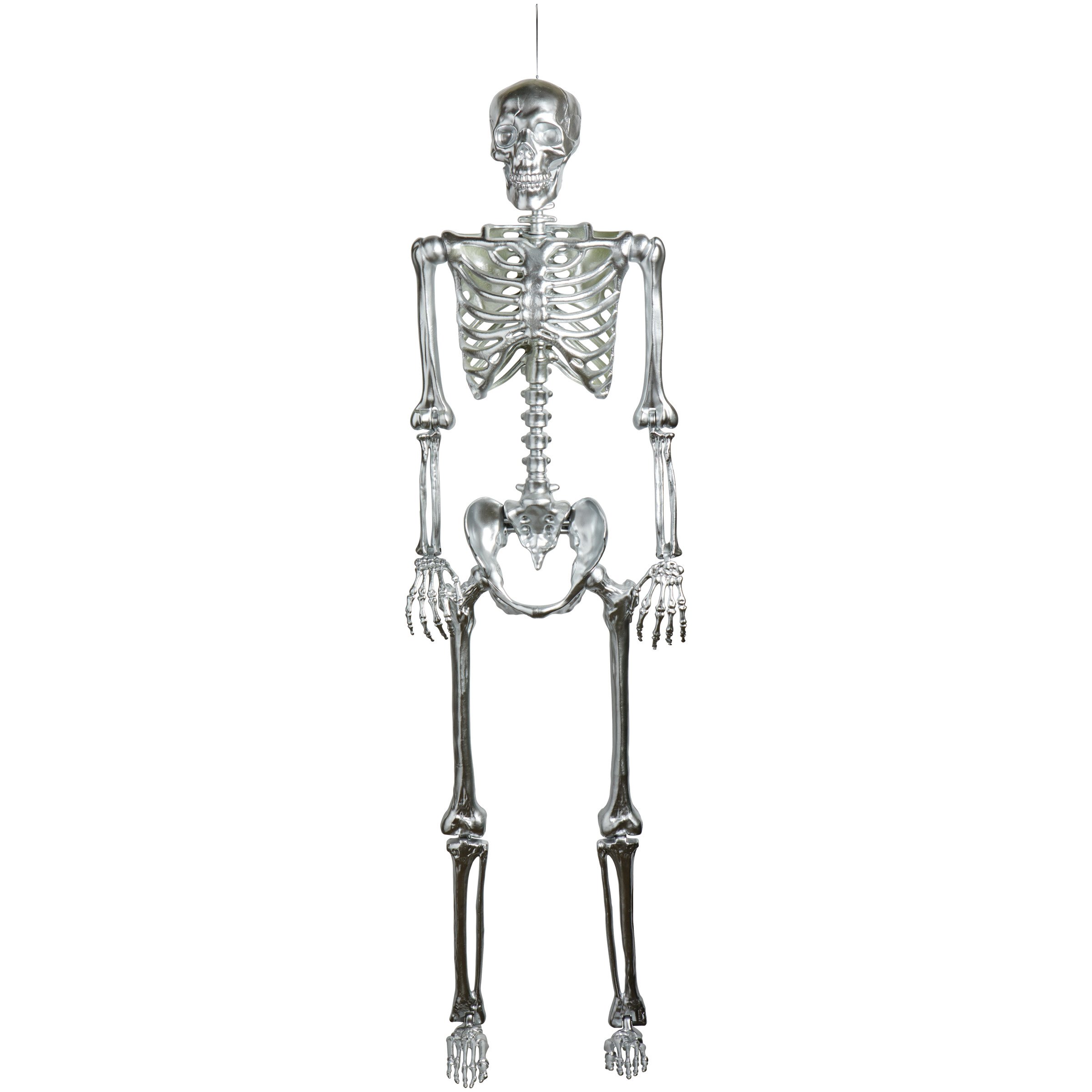Destination Holiday Halloween Posable Skeleton - Silver Chrome - Shop ...