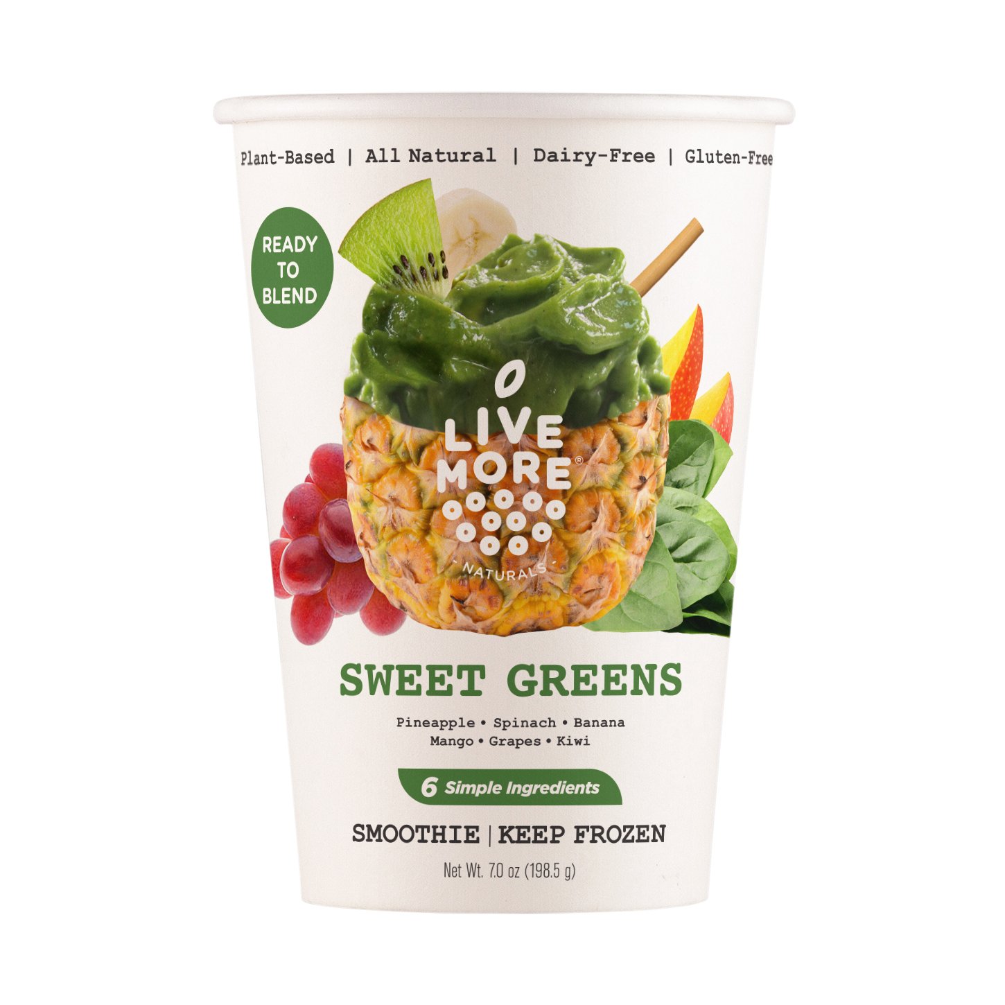 LiveMore Sweet Greens Smoothie Cup - Shop Juice & smoothies at H-E-B