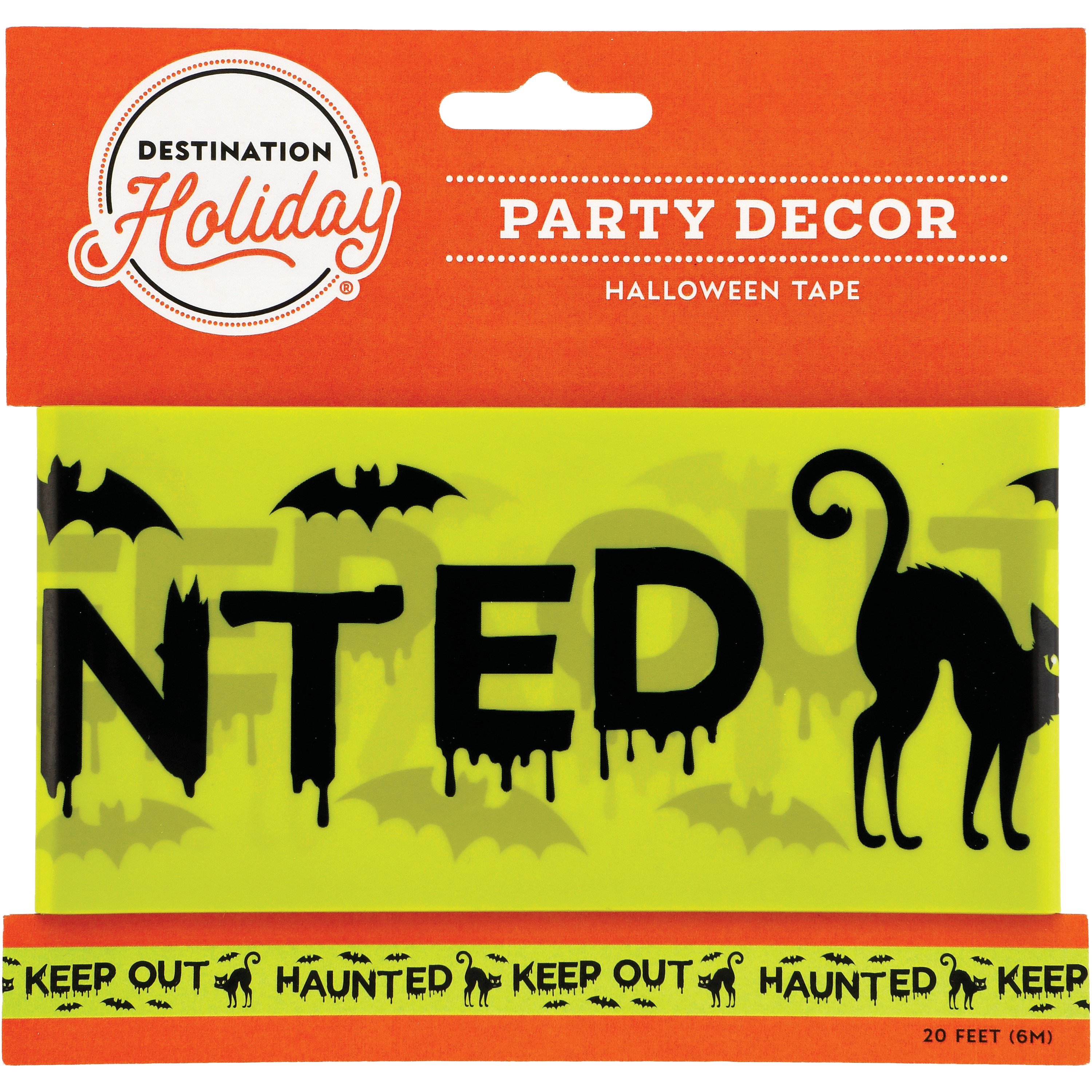 Destination Holiday Fright Halloween Tape Party Decor - Shop Party ...