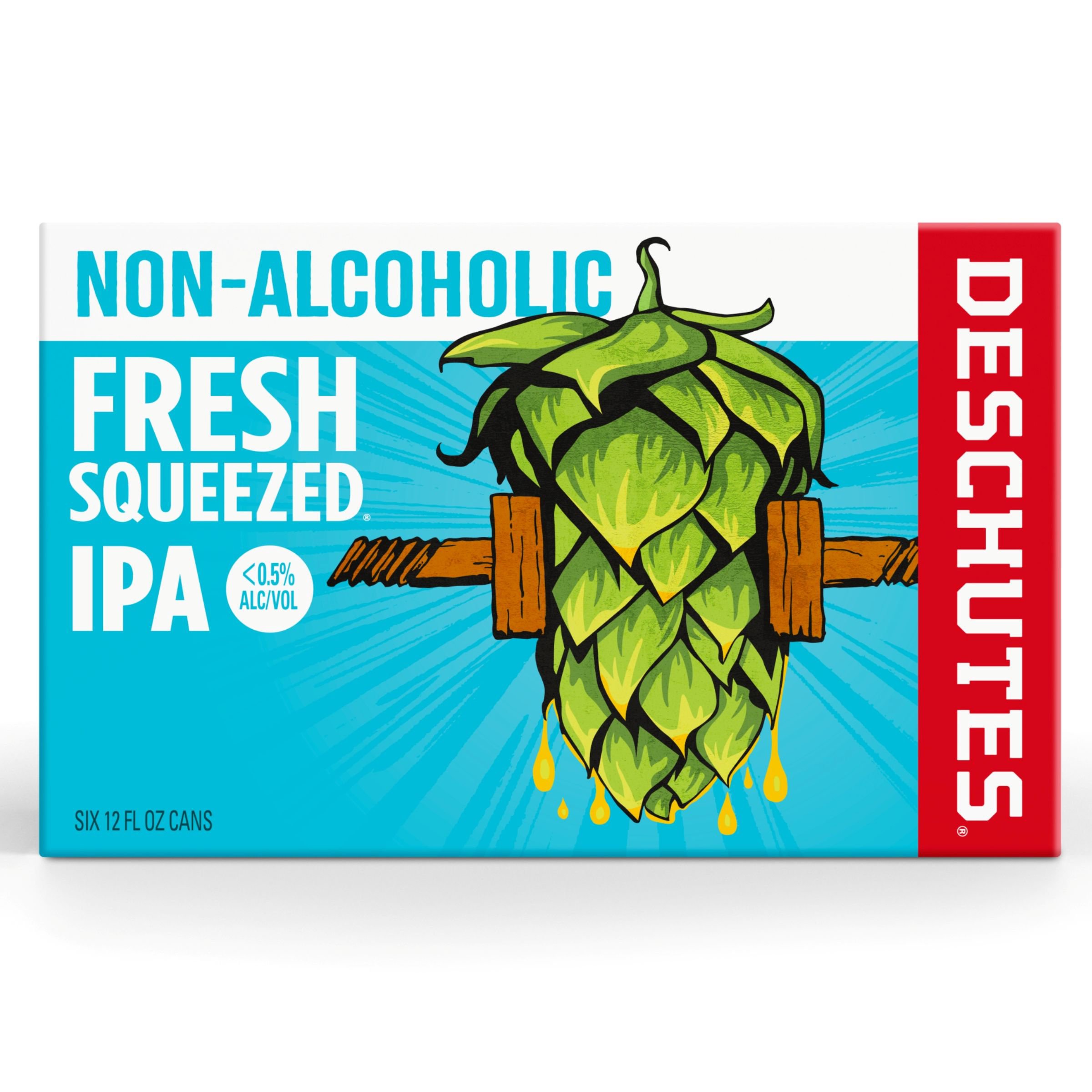 Deschutes Non Alcoholic Fresh Squeezed IPA Craft Beer 6 pk Cans, 12 oz ...