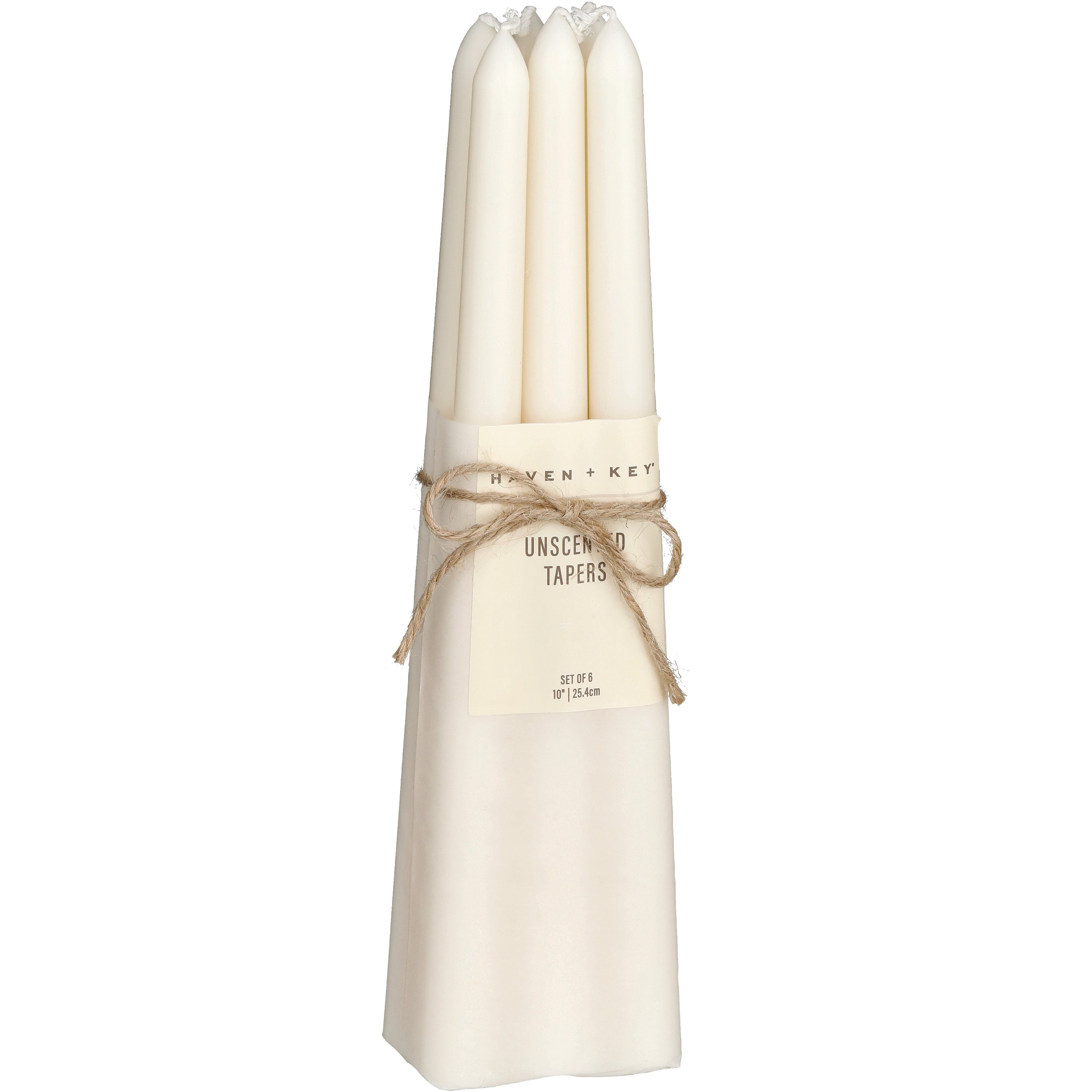 Haven + Key Unscented Taper Candles - Cream, 6 Ct - Shop Candles at H-E-B
