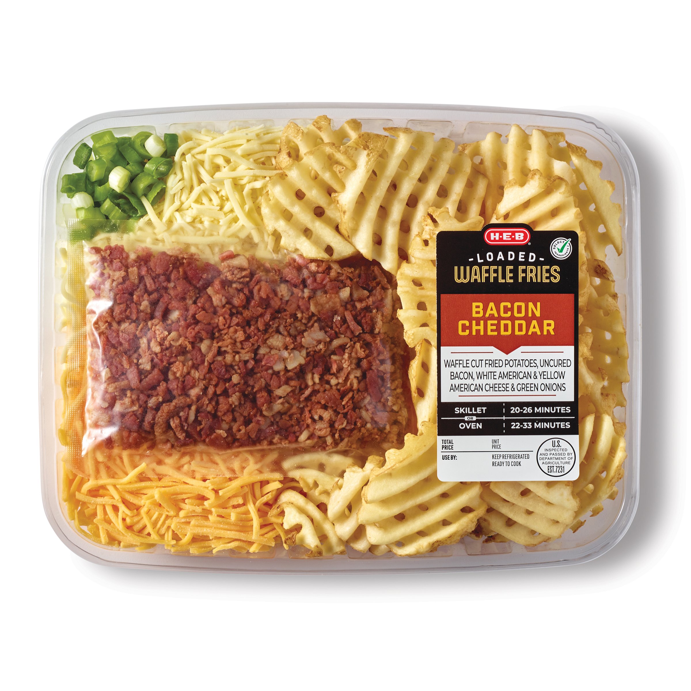 H-E-B Loaded Waffle Fries – Bacon Cheddar - Shop Bacon at H-E-B