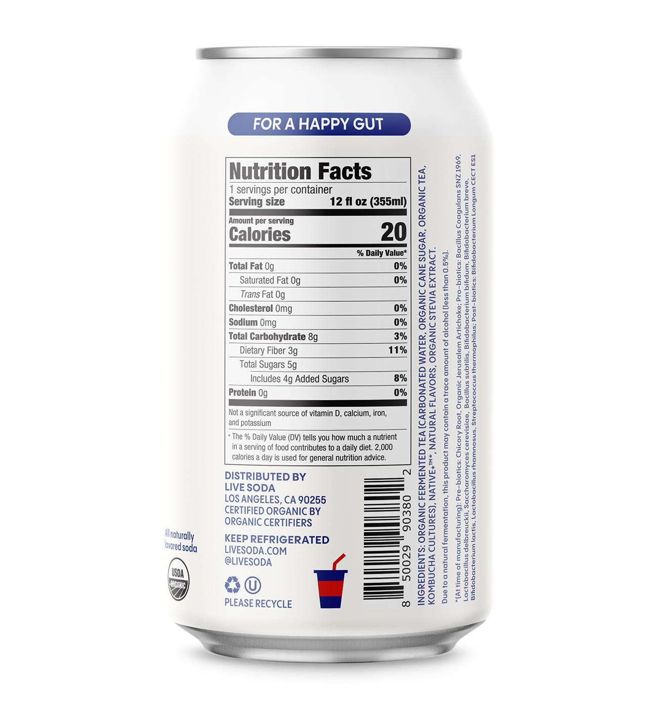 LIVE Soda Organic Probiotic Cola - Shop Soda at H-E-B