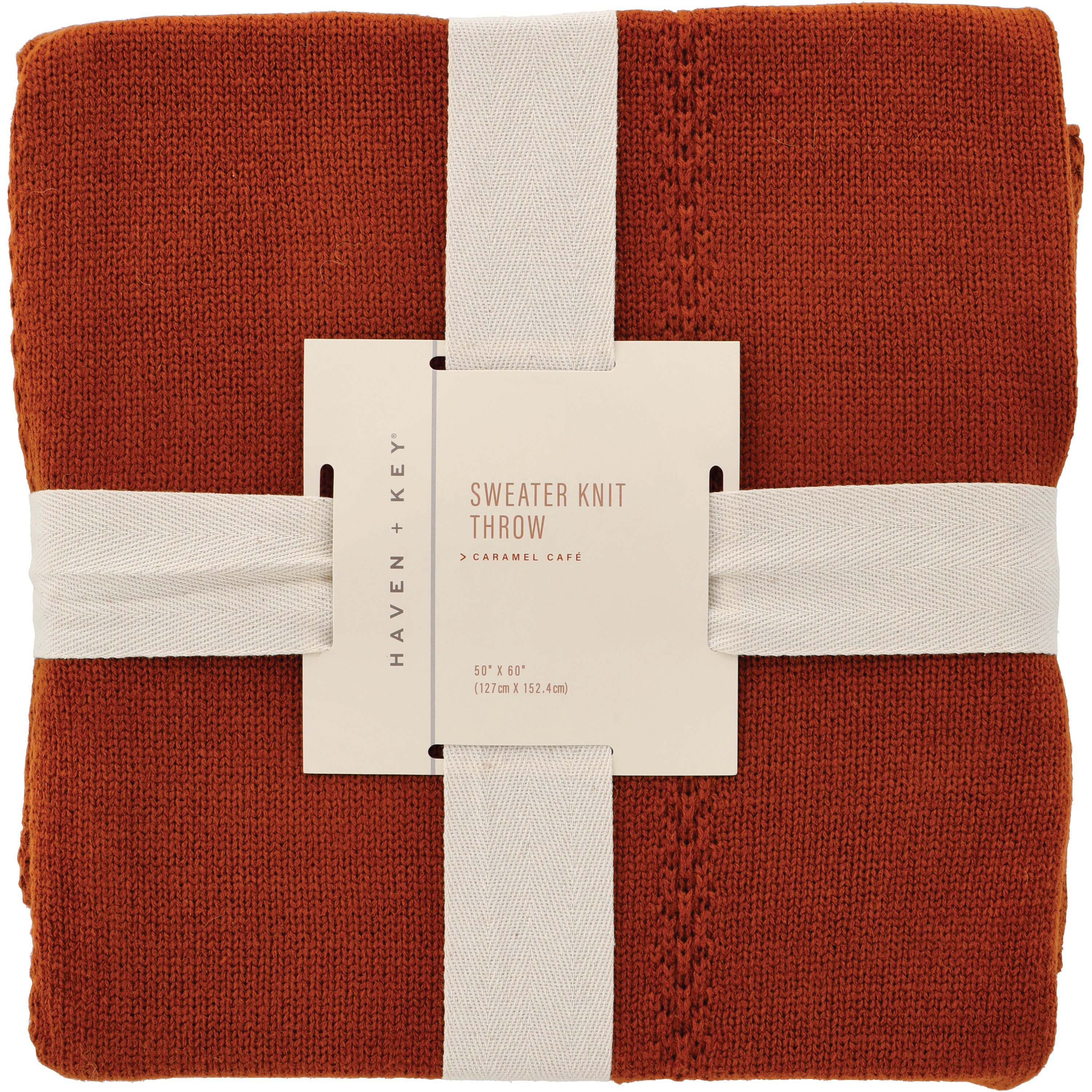 Haven + Key Sweater Knit Throw Blanket - Caramel Café - Shop Blankets ...