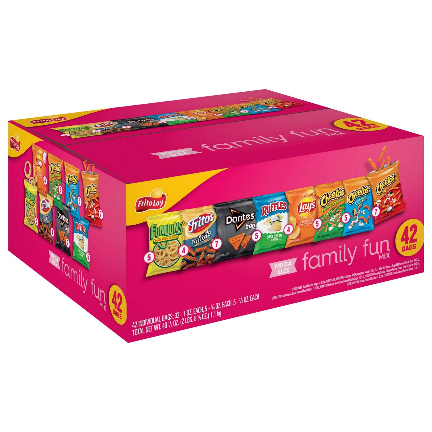 Frito Lay Mega Size Family Fun Mix Chips Multipack Bags - Shop Chips at ...