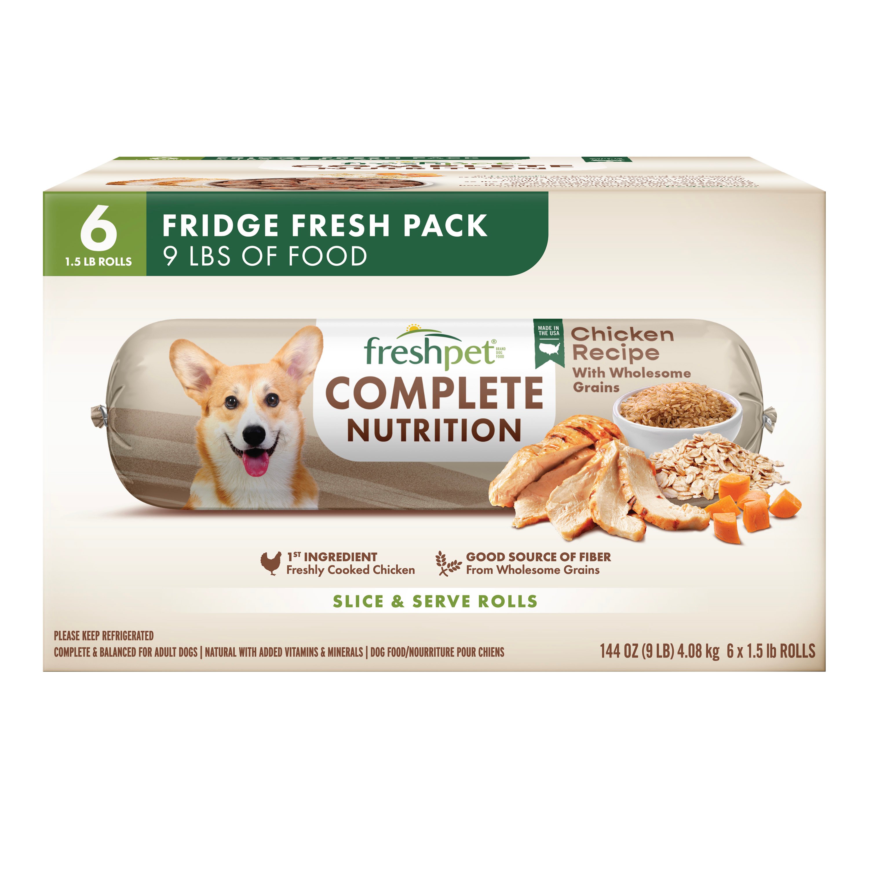 Freshpet Complete Nutrition Fresh Dog Food, Multipack - Chicken - Shop ...