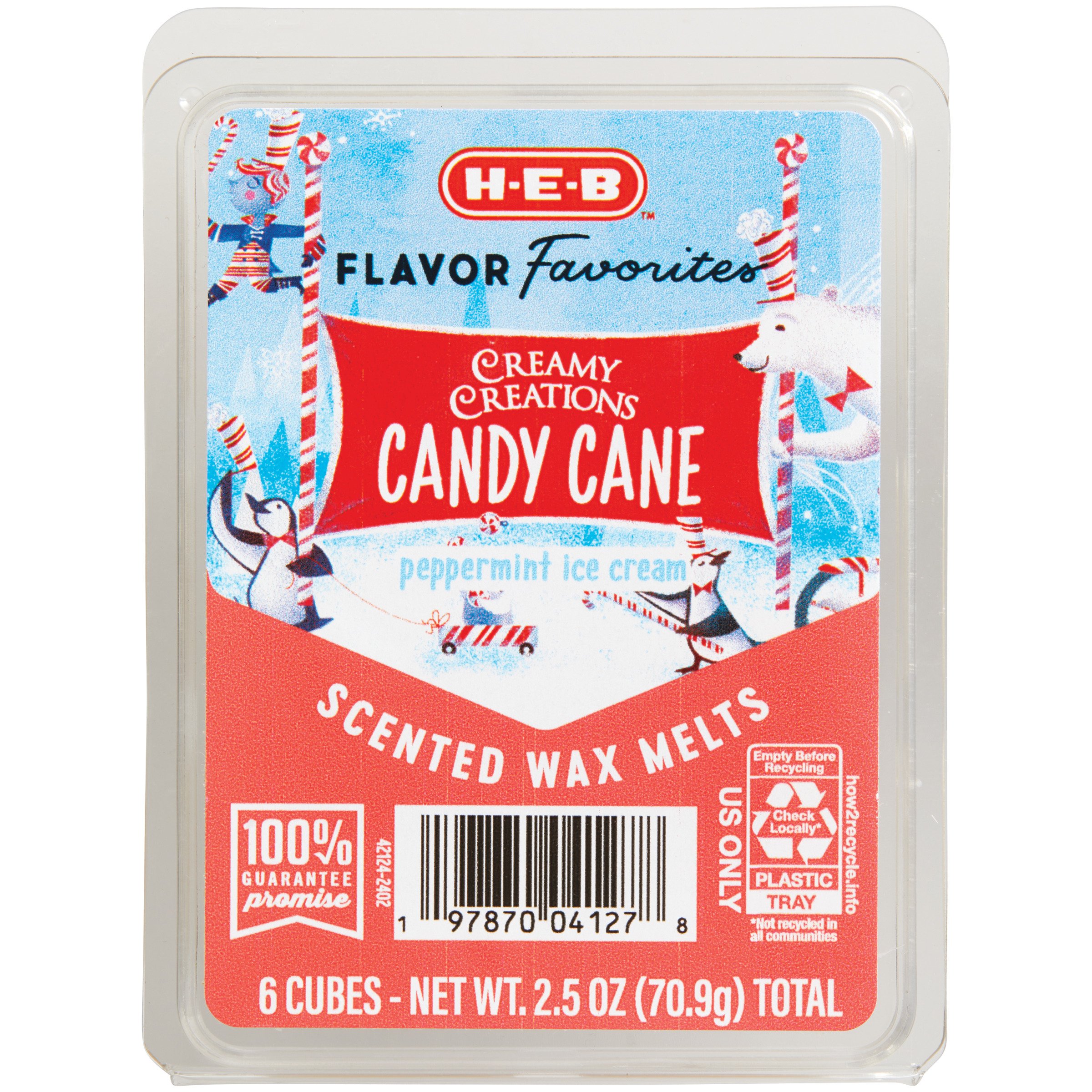 H-E-B Flavor Favorites Creamy Creations Candy Cane Scented Wax Melts ...