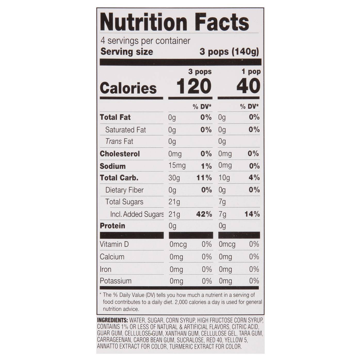 Bomb Pop Extremes Fire Cherry Ice Pops - Shop Bars & pops at H-E-B