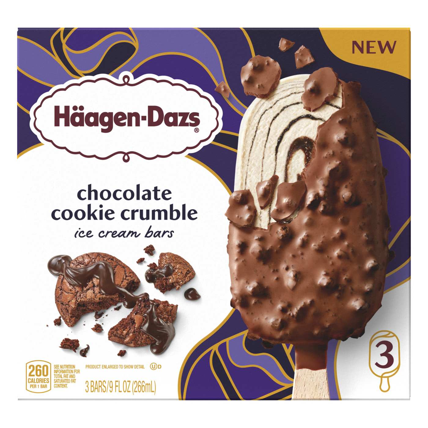 Haagen-Dazs Chocolate Cookie Crumble Ice Cream Bars - Shop Bars & pops ...