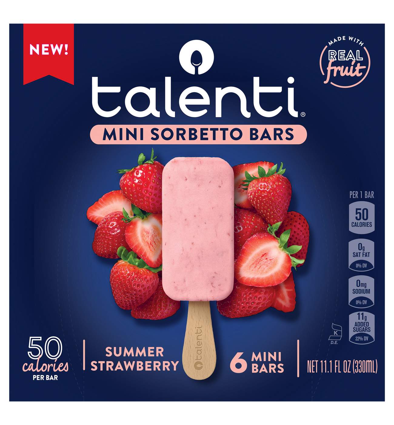 Talenti Summer Strawberry Mini Sorbetto Bars - Shop Bars & pops at H-E-B