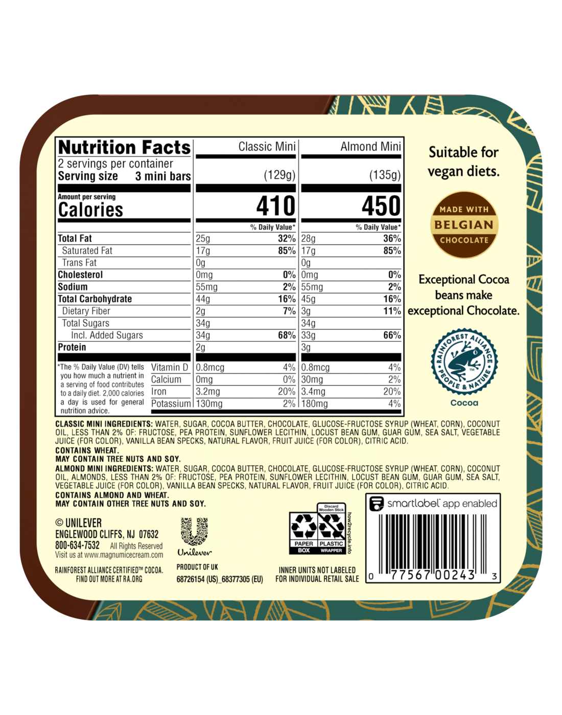 Magnum Non-Dairy Mini Variety Frozen Dessert Bars - Shop Bars & pops at ...