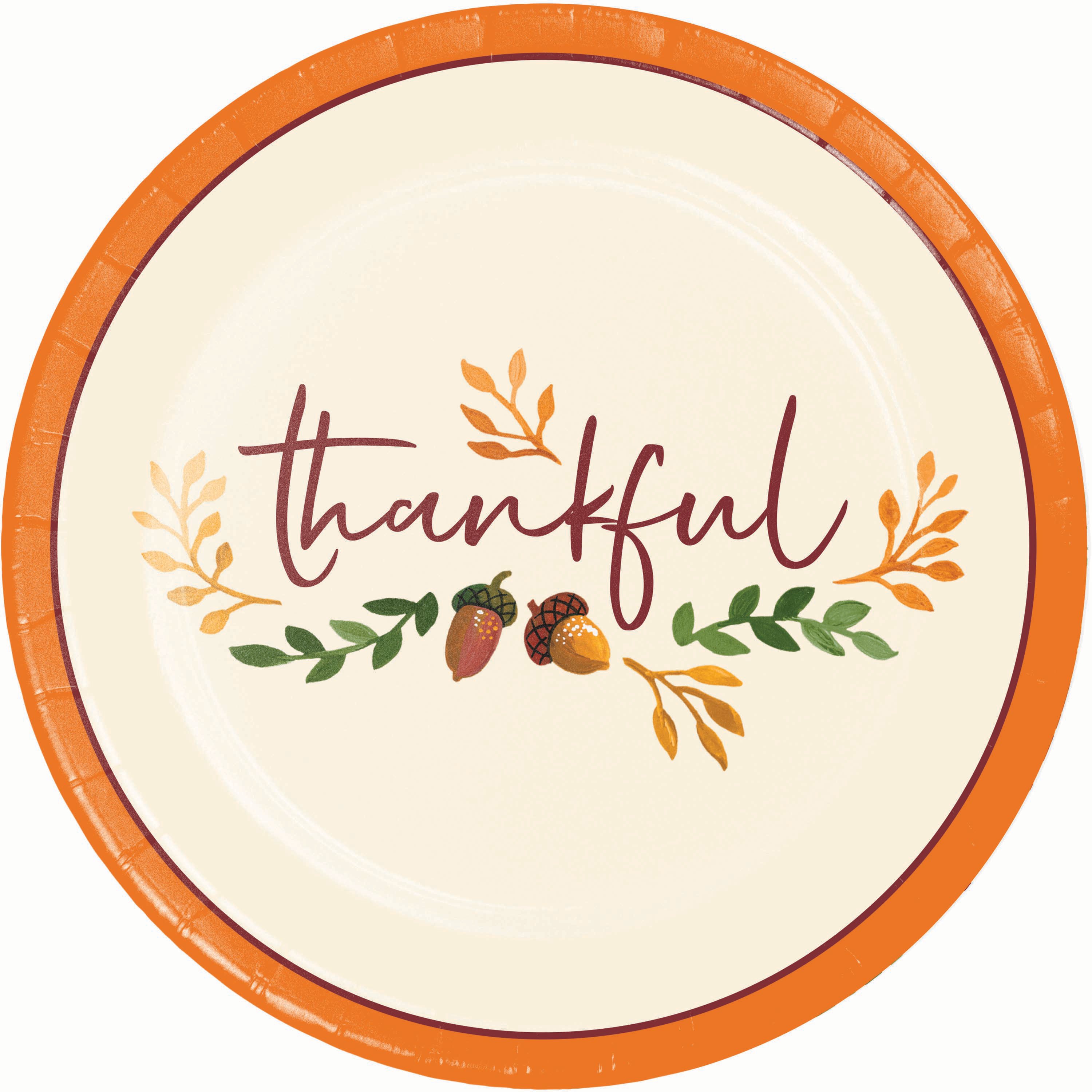 Destination Holiday Fall Thankful Lunch Paper Plate - Shop Plates ...