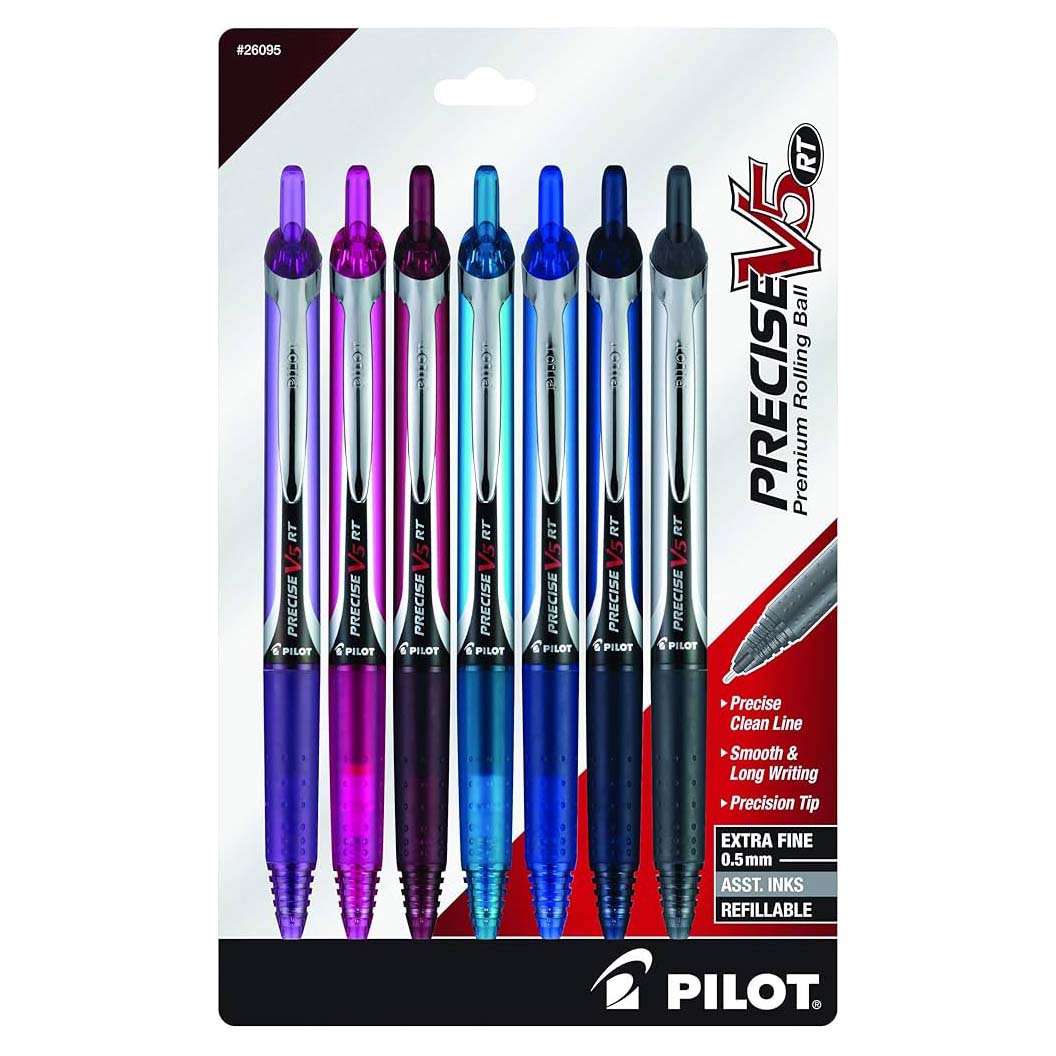 Pilot Precise V5 RT 0.5mm Rolling Ball Pens - Assorted Ink - Shop Pens ...