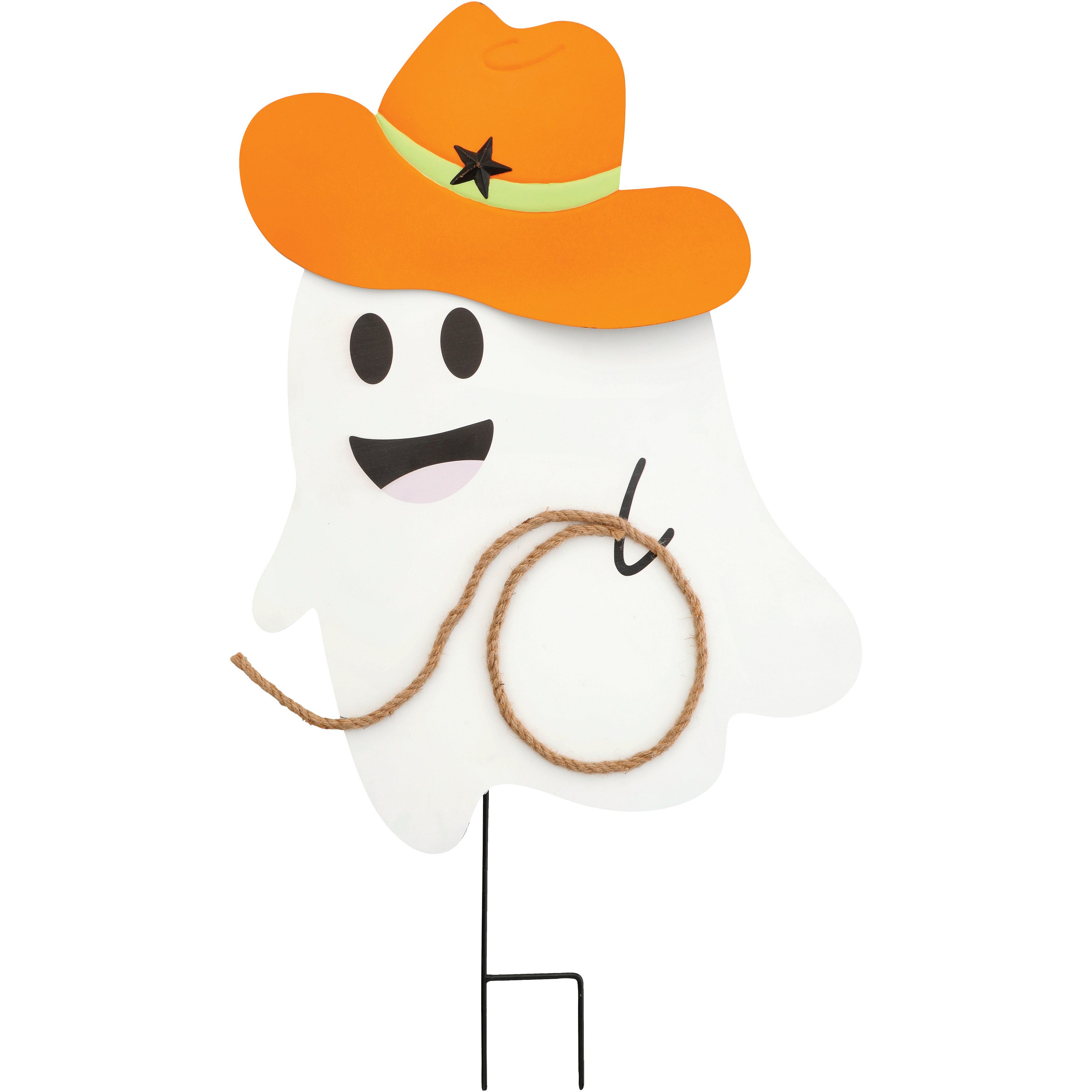 Destination Holiday Halloween 3D Metal Cowboy Ghost Yard Stake - Shop ...
