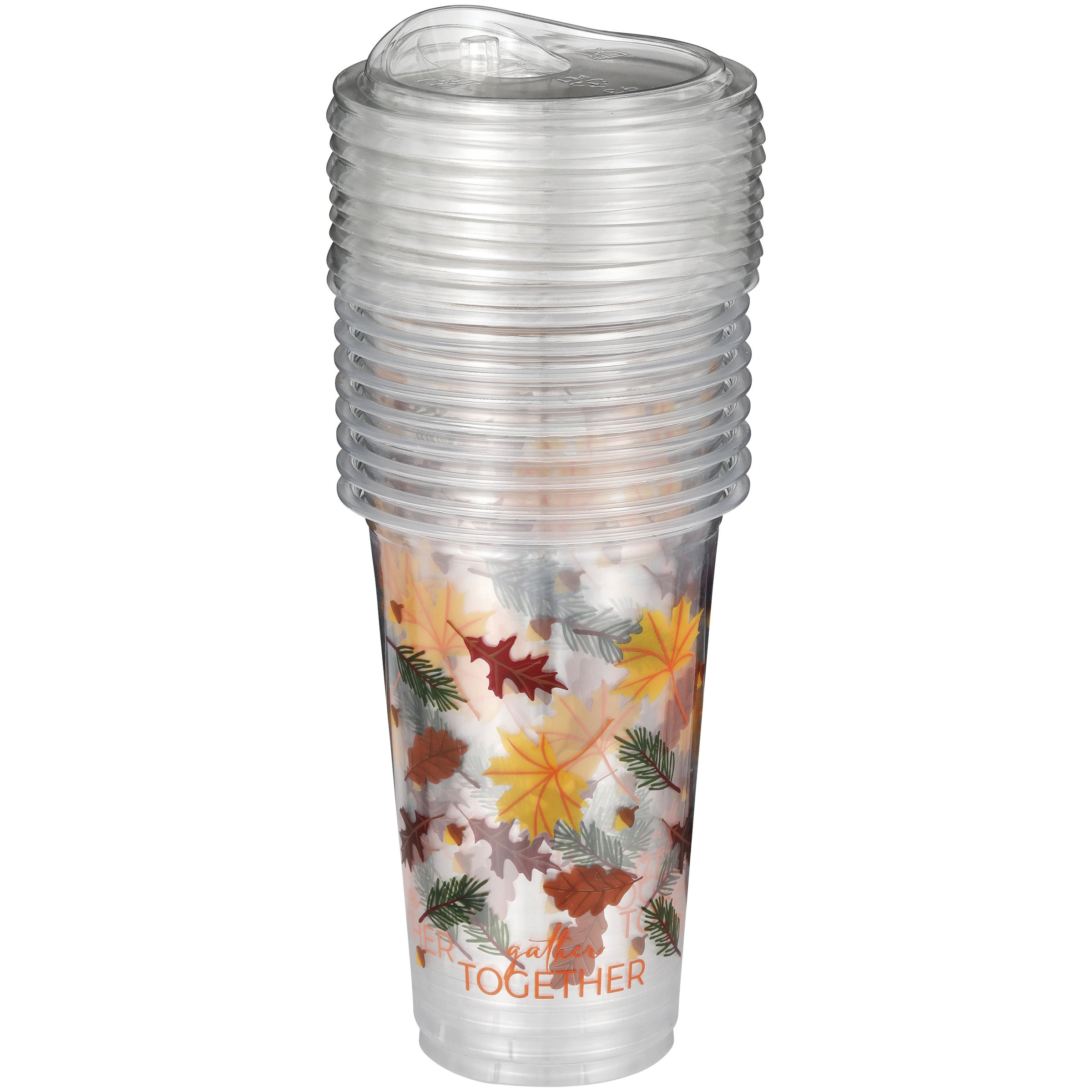 Destination Holiday Thanksgiving Gather Together Cups with Sip Lid, 16 ...